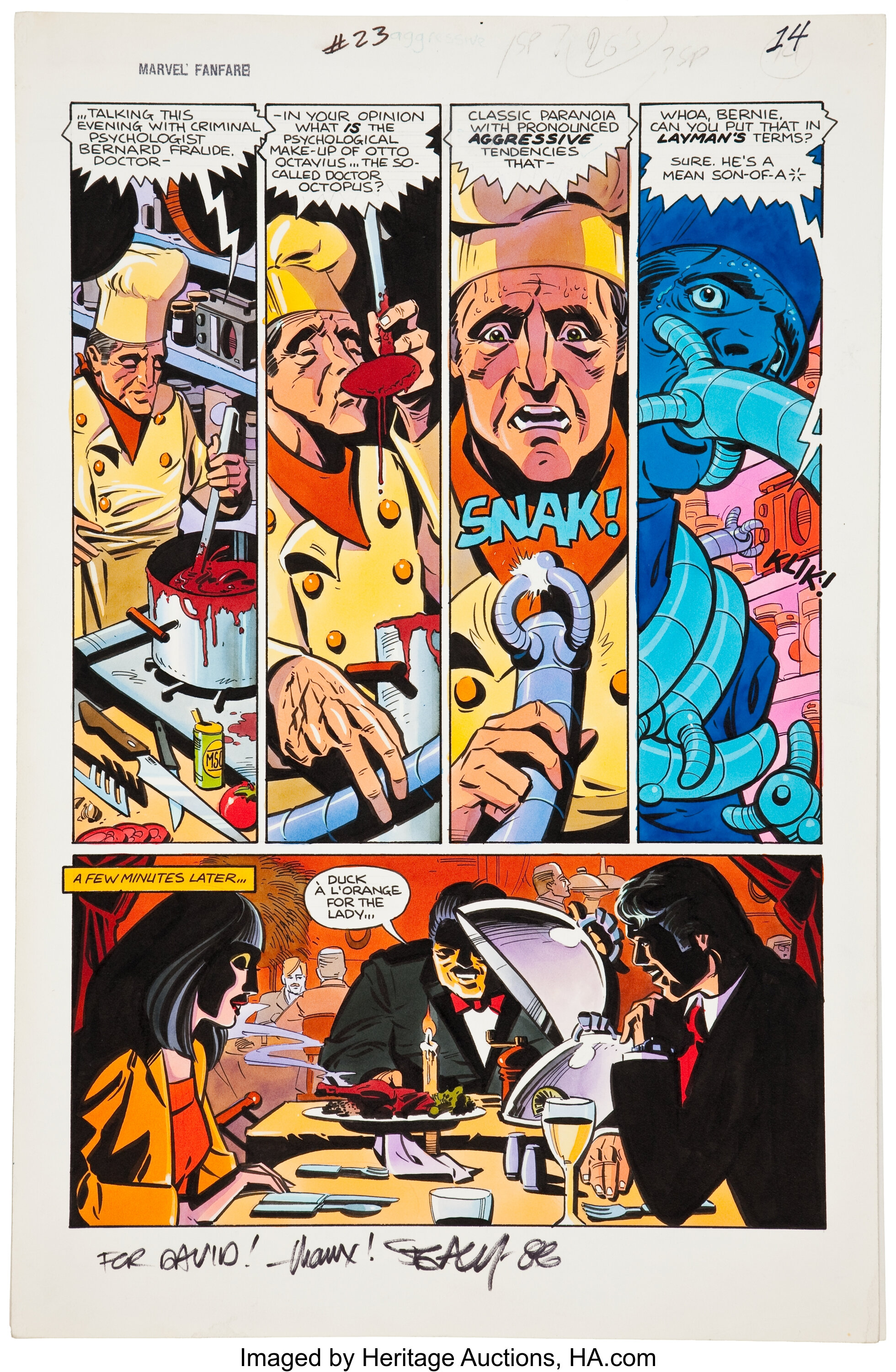 Ken Steacy Marvel Fanfare #23 page 14 with Preliminary Layout | Lot ...
