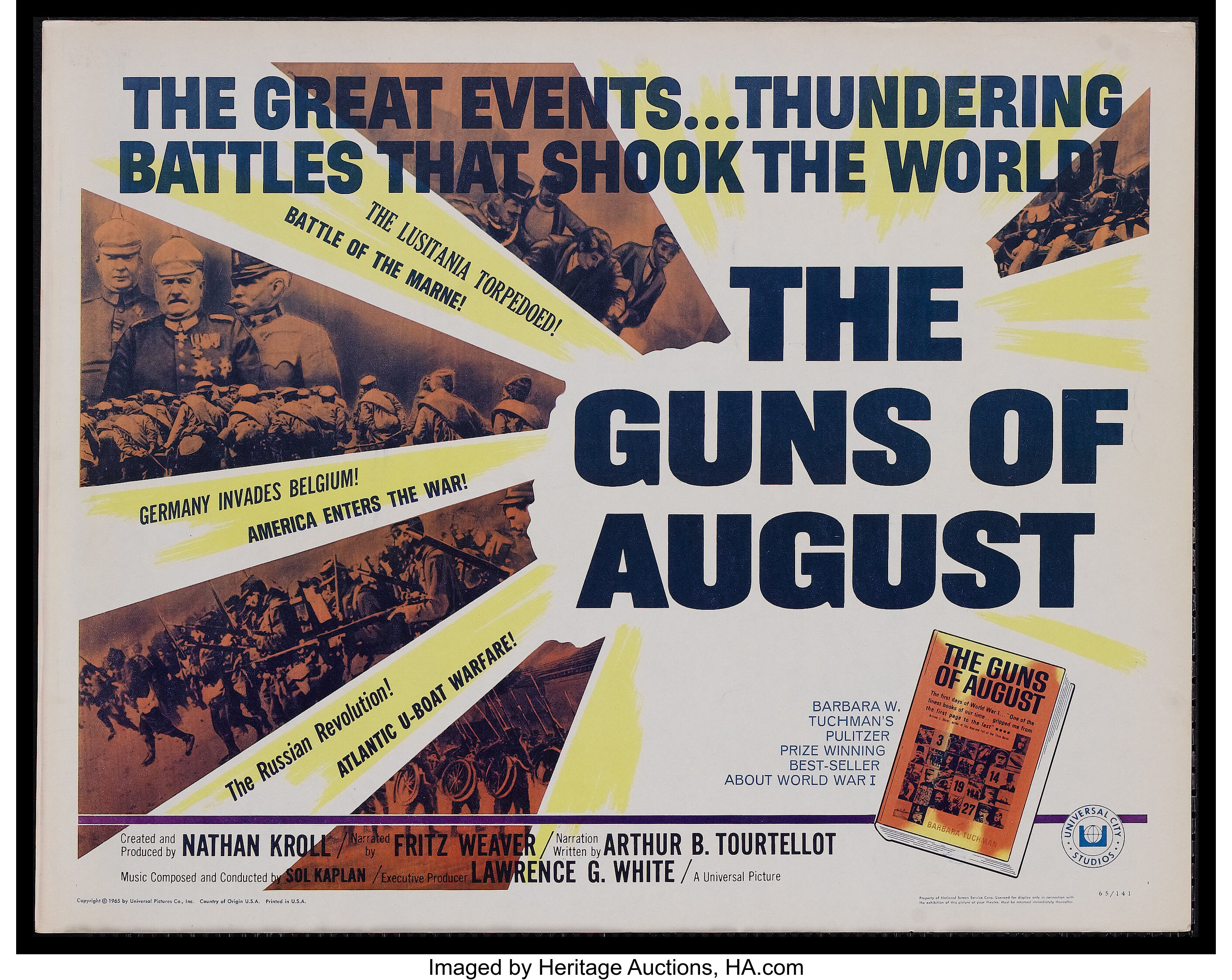 The Guns of August (Universal, 1965). Half Sheet (22" X 28"). | Lot ...