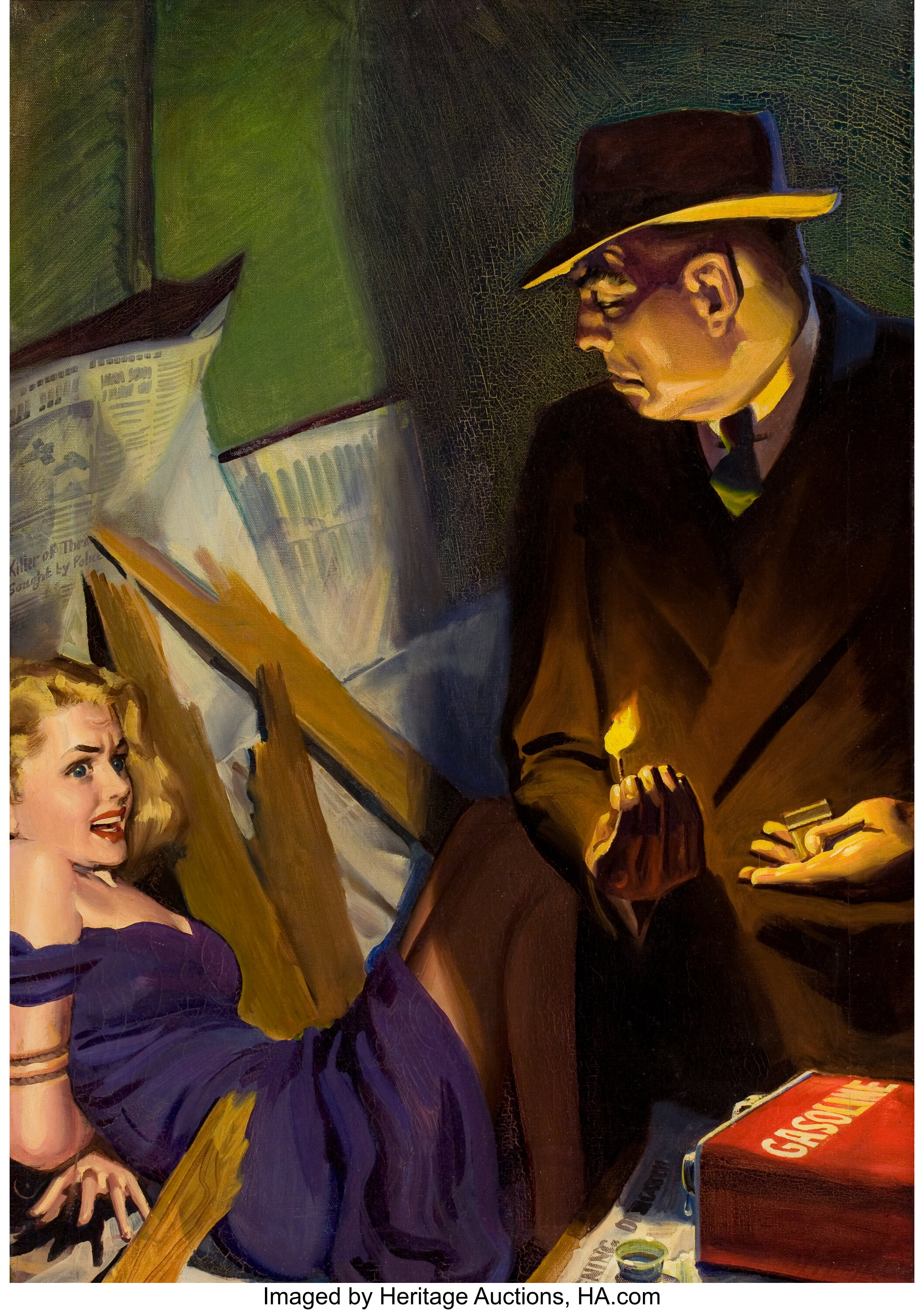 HUGH JOSEPH WARD (American, 1909-1945). Speed Mystery pulp cover, | Lot ...