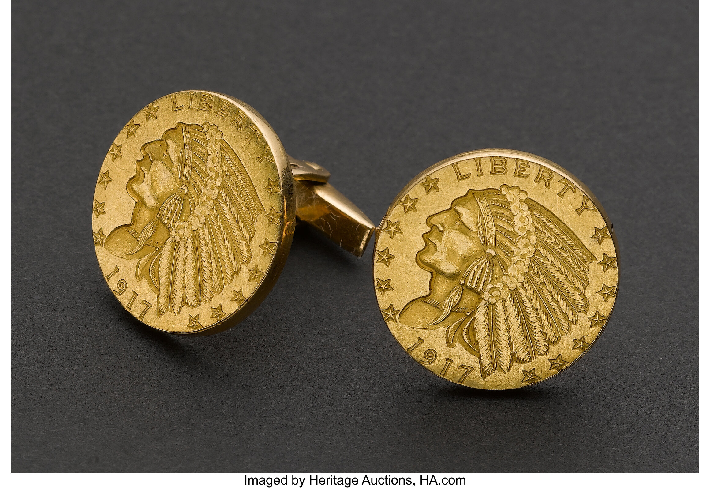 Gold "Coin" 18k Cufflinks. ... Estate Jewelry Cufflinks | Lot #70039 ...