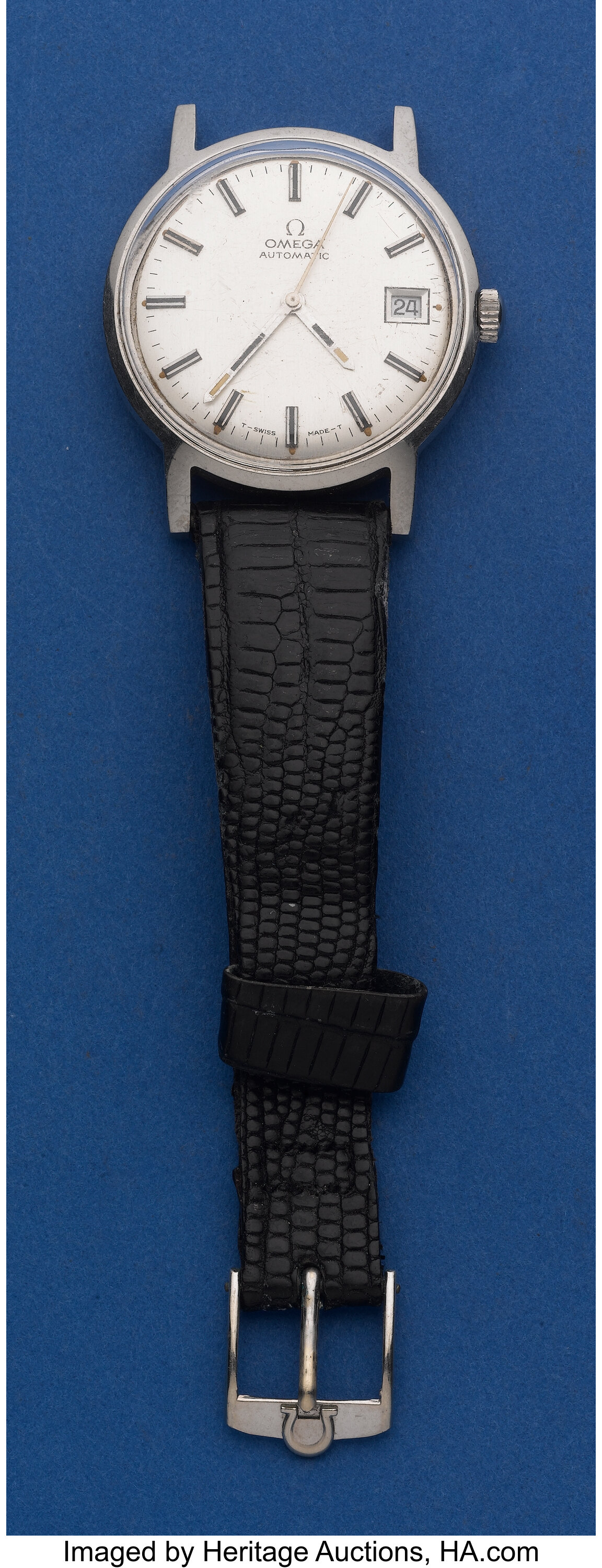 Omega Steel Automatic Wristwatch. ... Timepieces | Lot #73076 ...