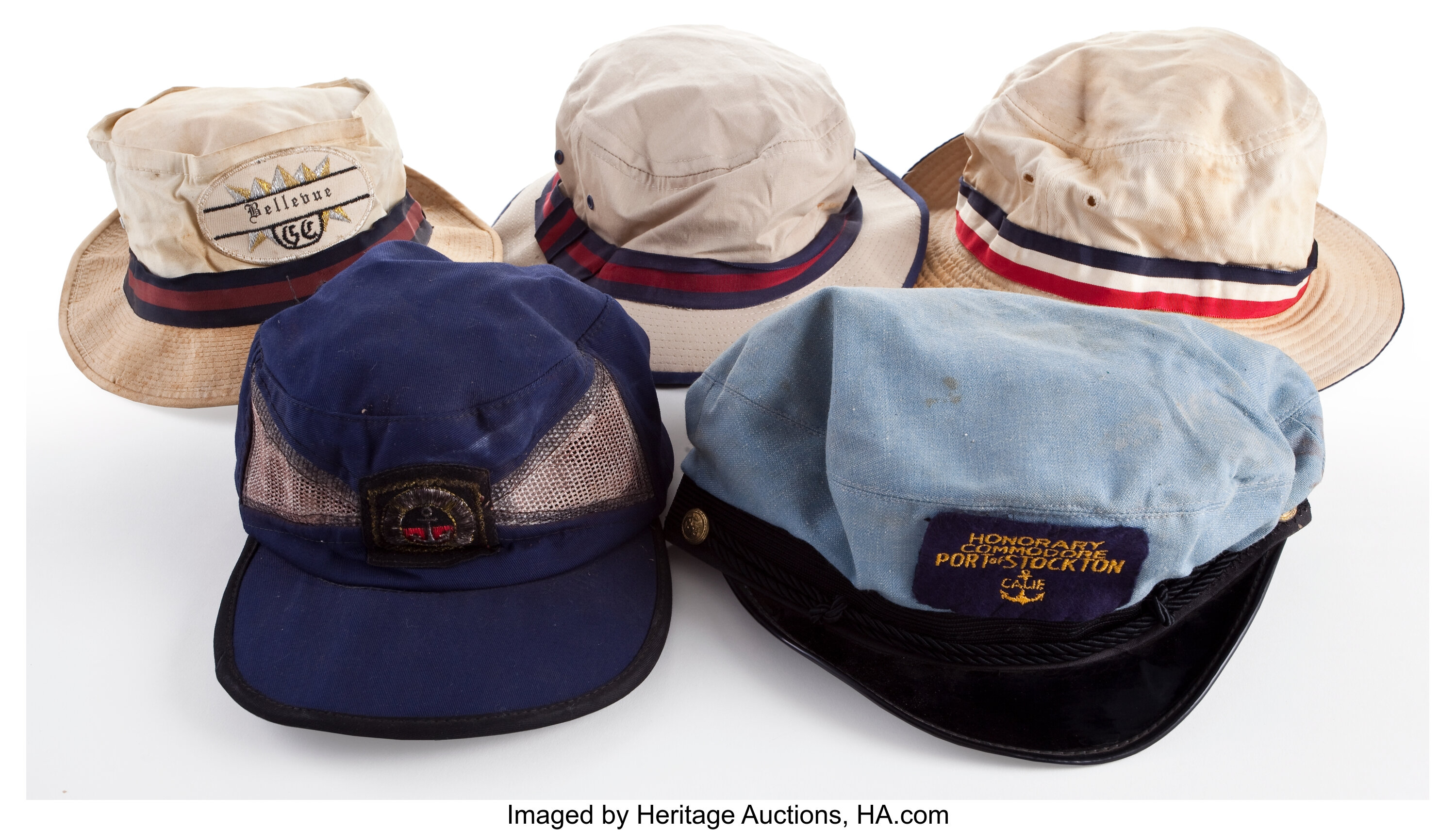 Five Casual Caps, 1960s-1970s.... (Total: 5 ) Movie/TV Memorabilia ...