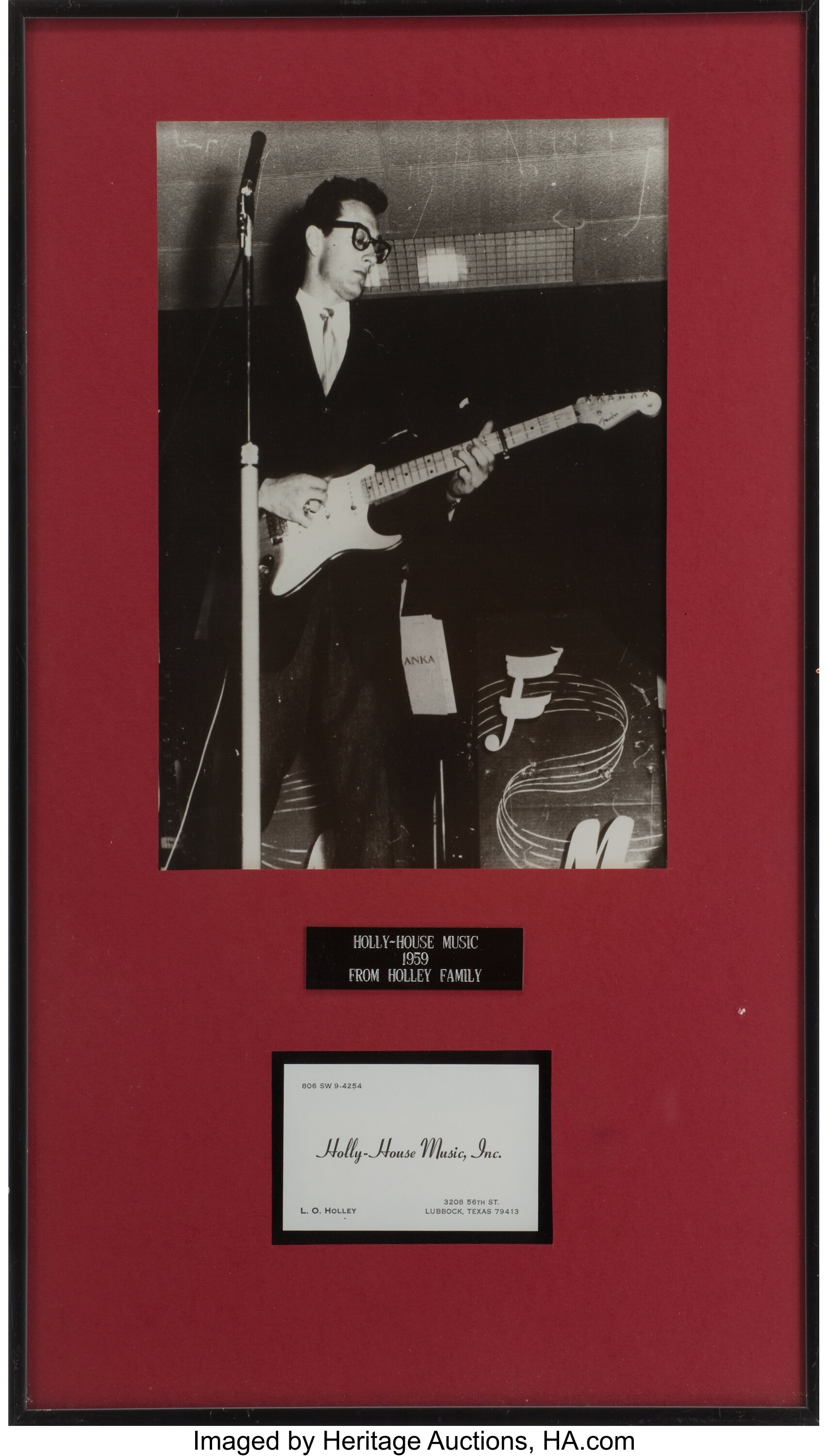 Buddy Holly Rare Business Cards.... (Total: 2 ) Music Memorabilia | Lot ...