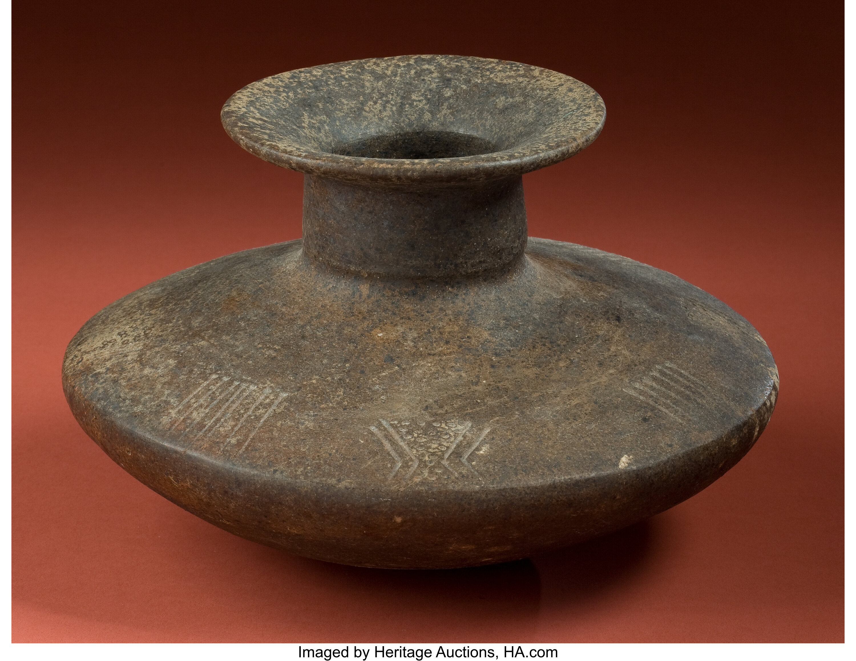 Early Lentoid Shaped Incised Nayarit Jar... Other | Lot #50620 ...