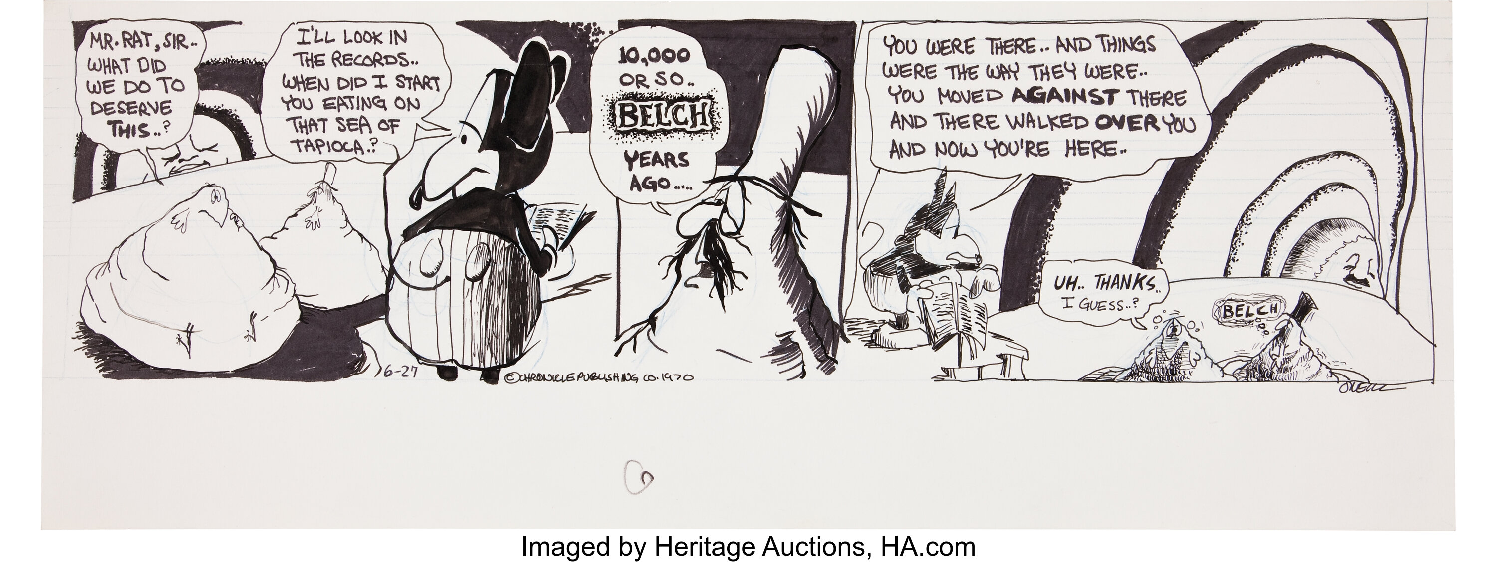 Dan O'Neill Odds Bodkins Comic Strip Original Art dated 6-27-70 | Lot ...