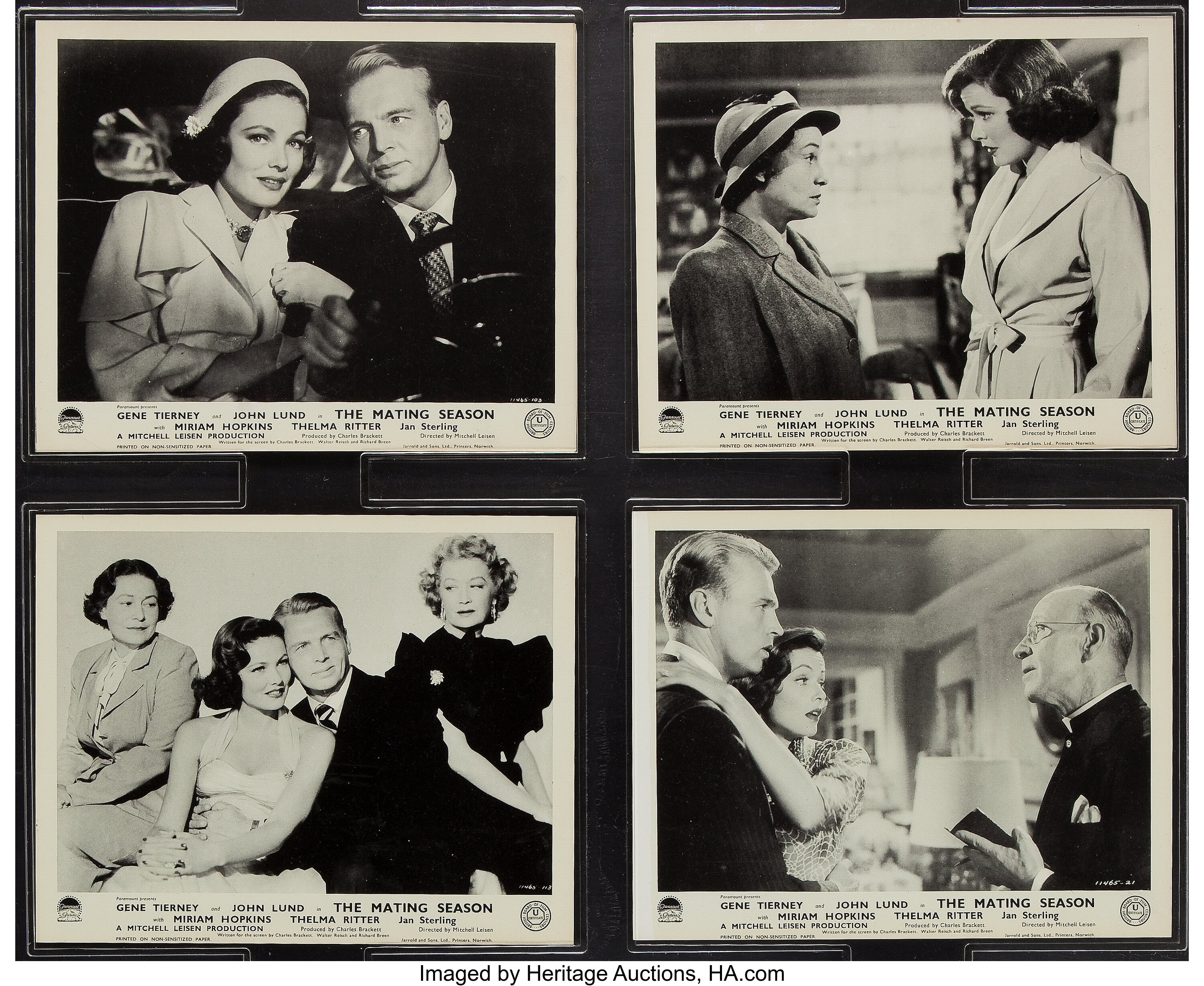 The Mating Season (Paramount, 1951). British Front of House Photo | Lot ...