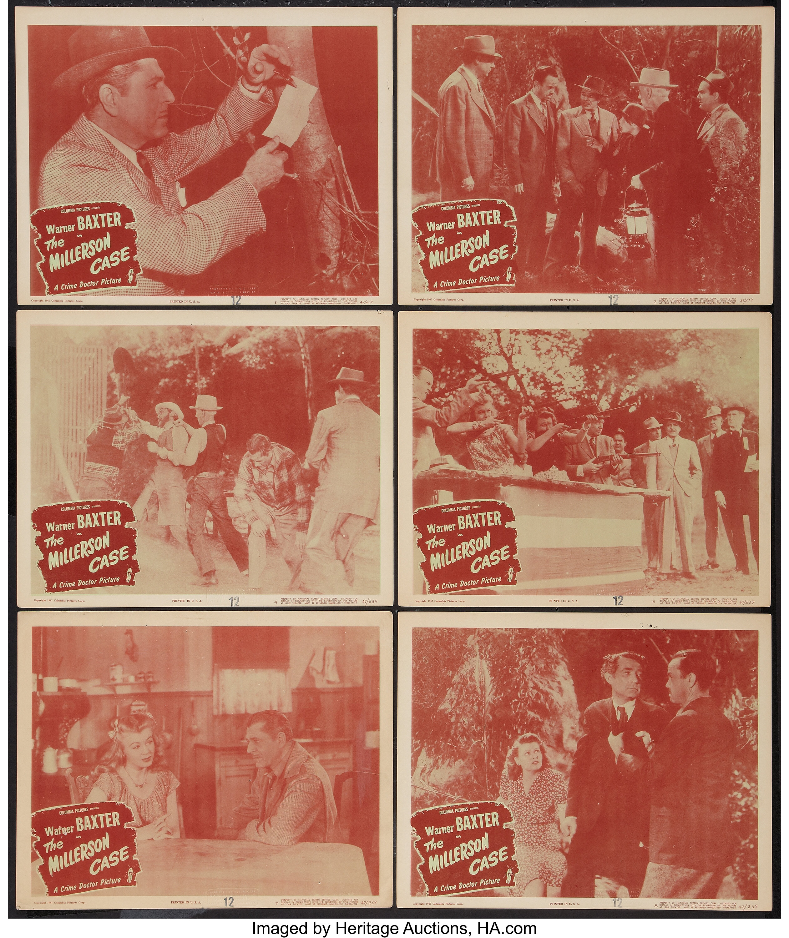 The Millerson Case and Others Lot (Columbia, 1947). Lobby Cards (9 ...