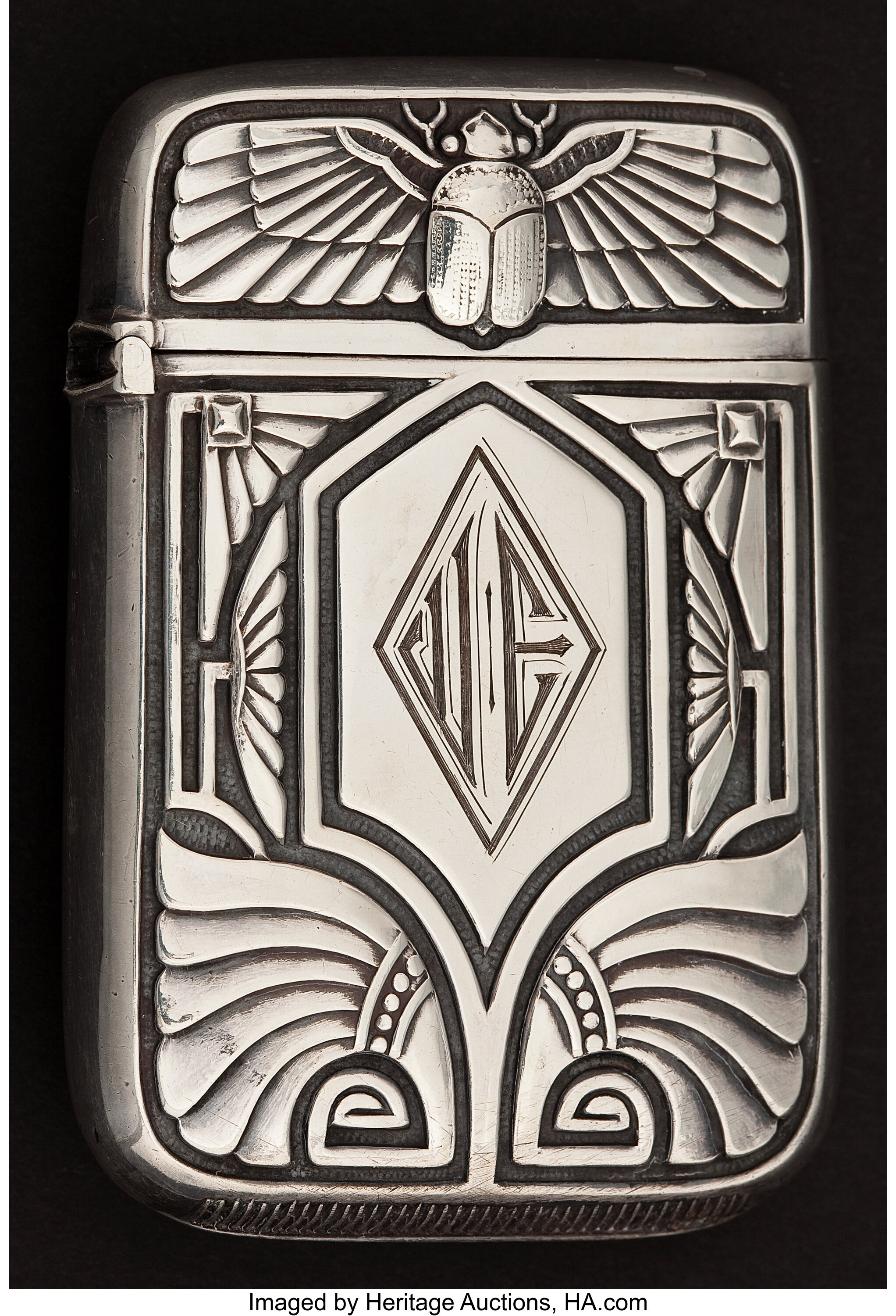 A WATROUS SILVER AND SILVER GILT MATCH SAFE . Watrous Manufacturing ...