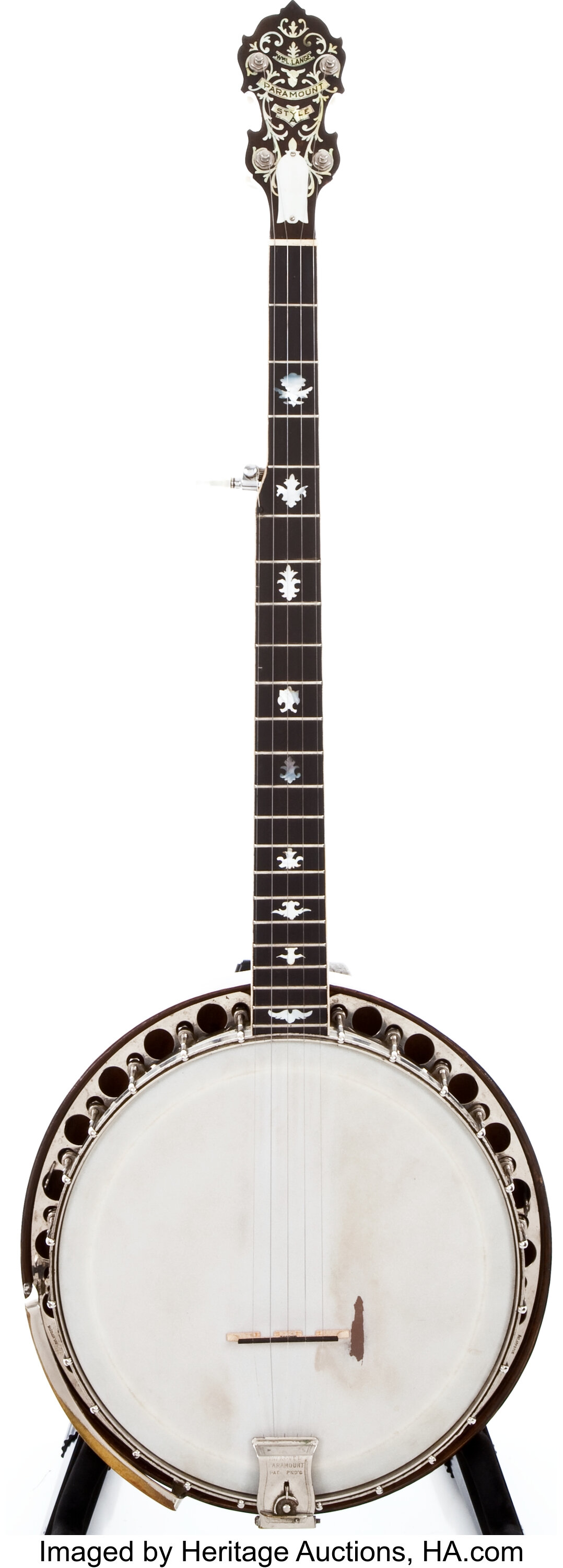 1920s Paramount Style A Brown Stain 5-String Banjo, #N/A.... | Lot ...