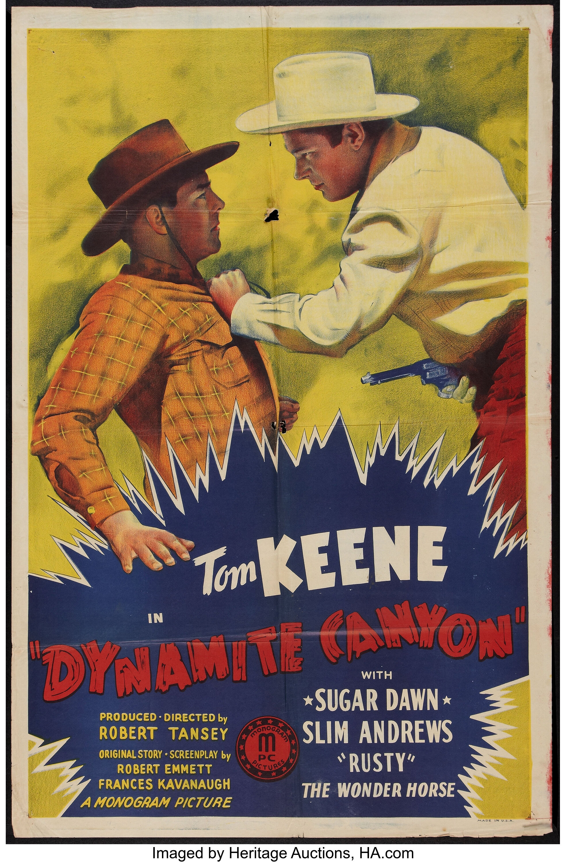 Dynamite Canyon (Monogram, 1941). One Sheet (27" X 41"). Western ...