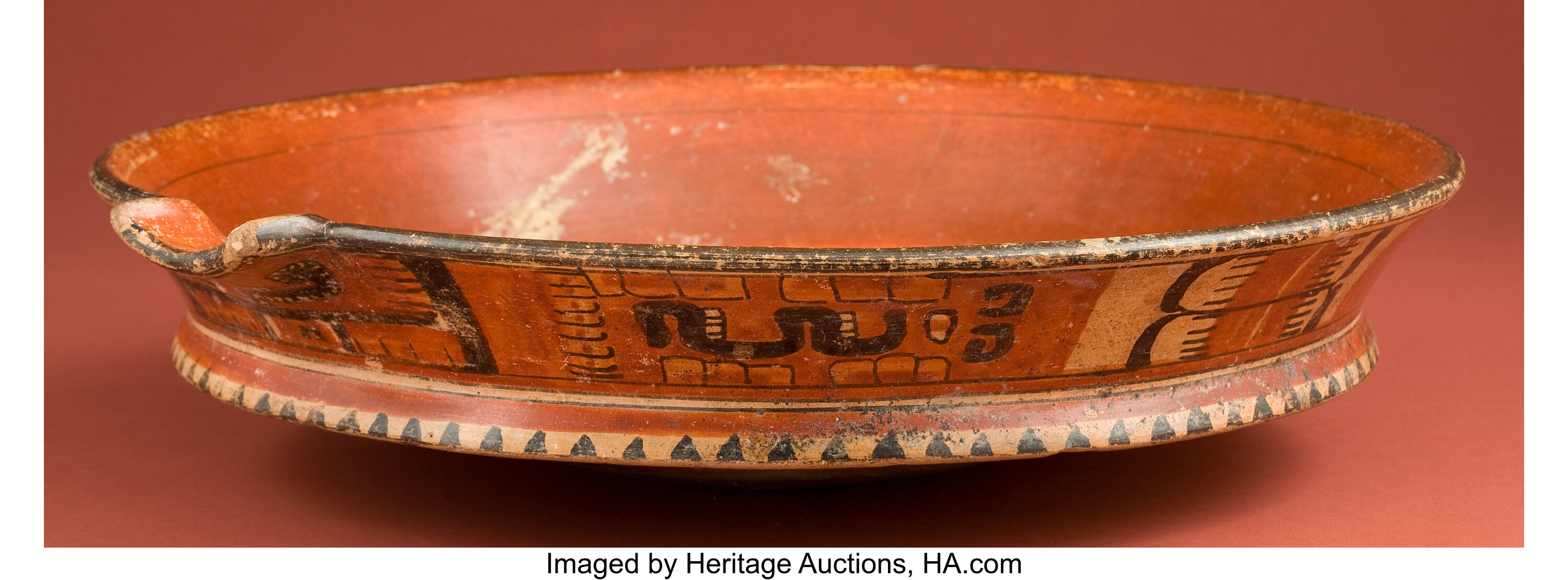 Massive Maya Ceremonial Bowl... Ceramics & Porcelain PreColumbian | Lot ...