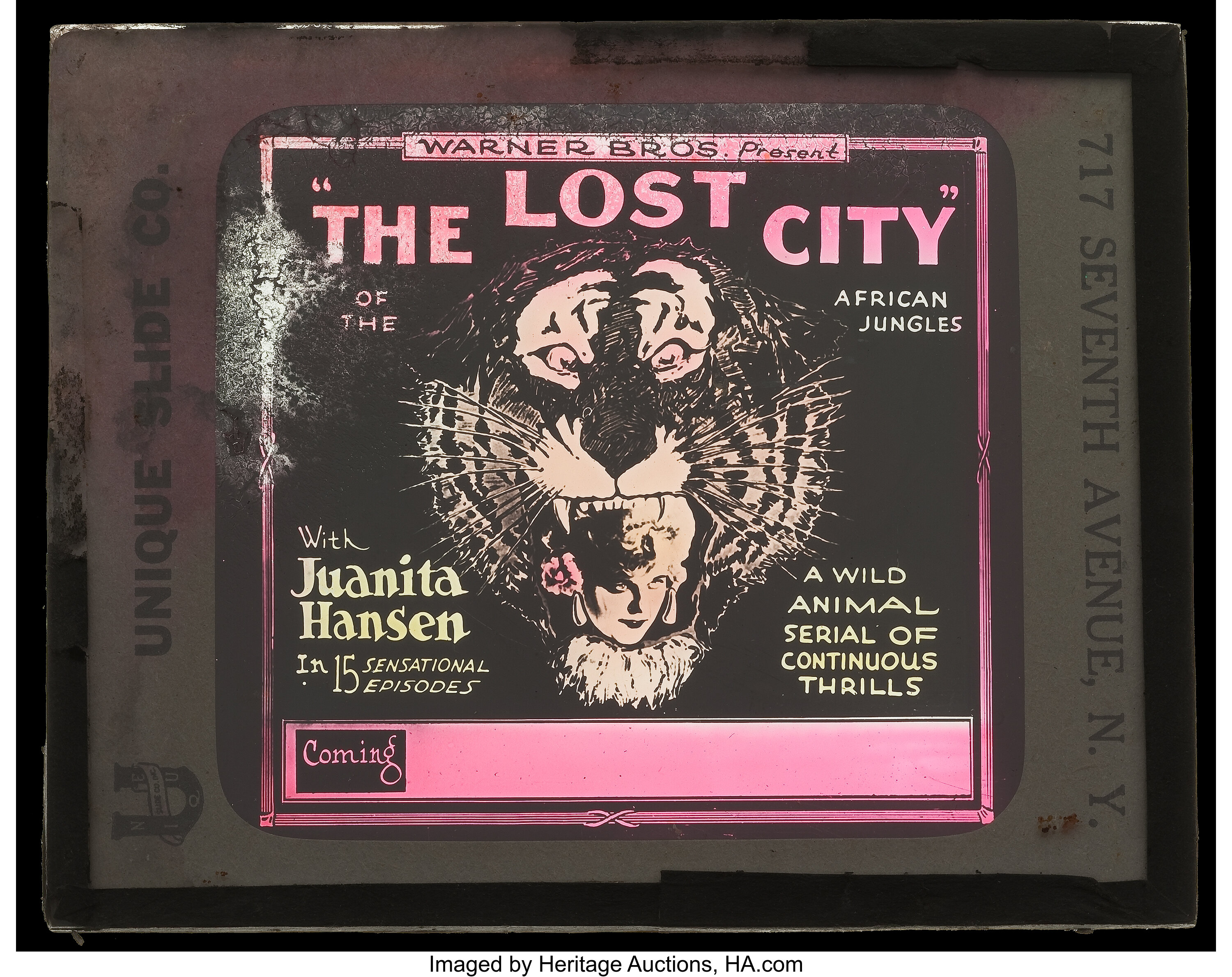The Lost City (Warner Brothers, 1920). Glass Slide. Serial.. ... | Lot ...