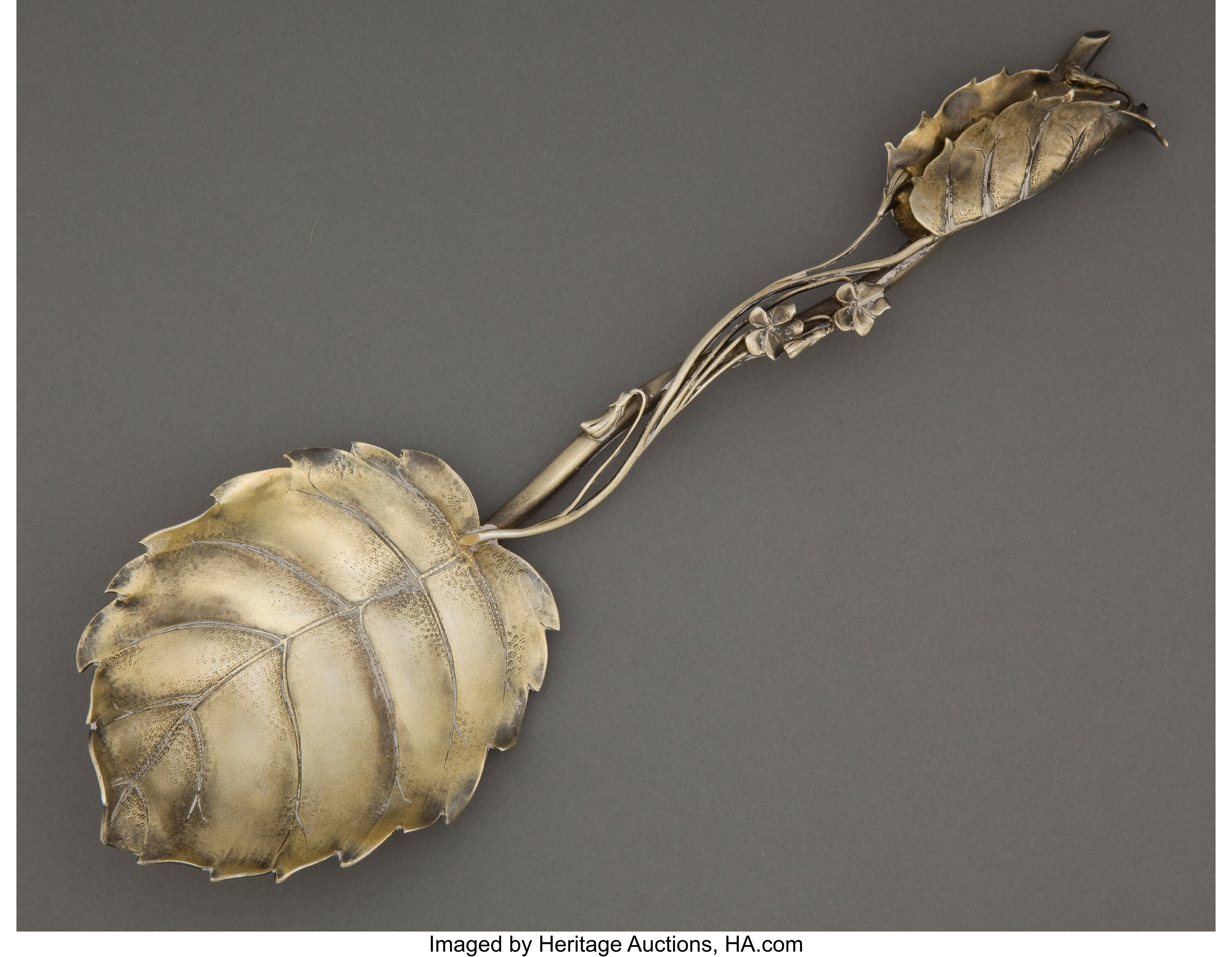 A SHIEBLER SILVER GILT SERVING SPOON . George W. Shiebler & Co., | Lot ...