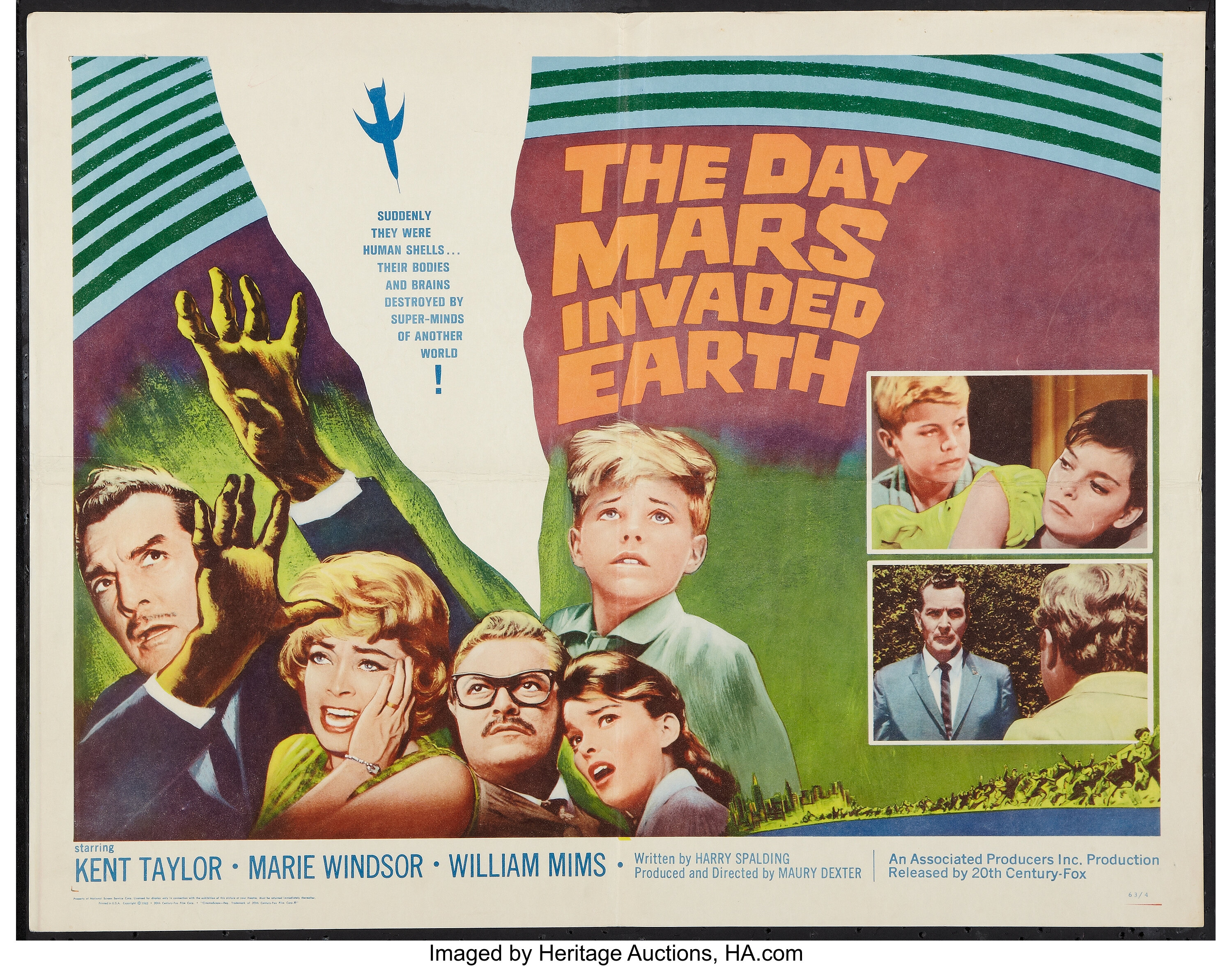 The Day Mars Invaded Earth (20th Century Fox, 1963). Half Sheet | Lot ...