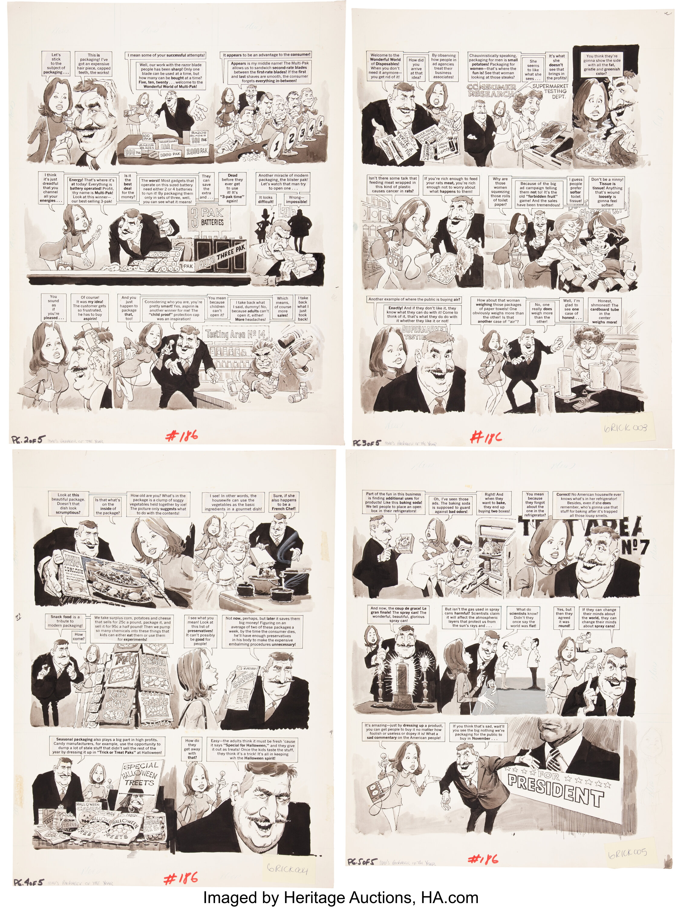 Jack Rickard Mad #186 Page Original Art Group (EC, 1976).... | Lot ...