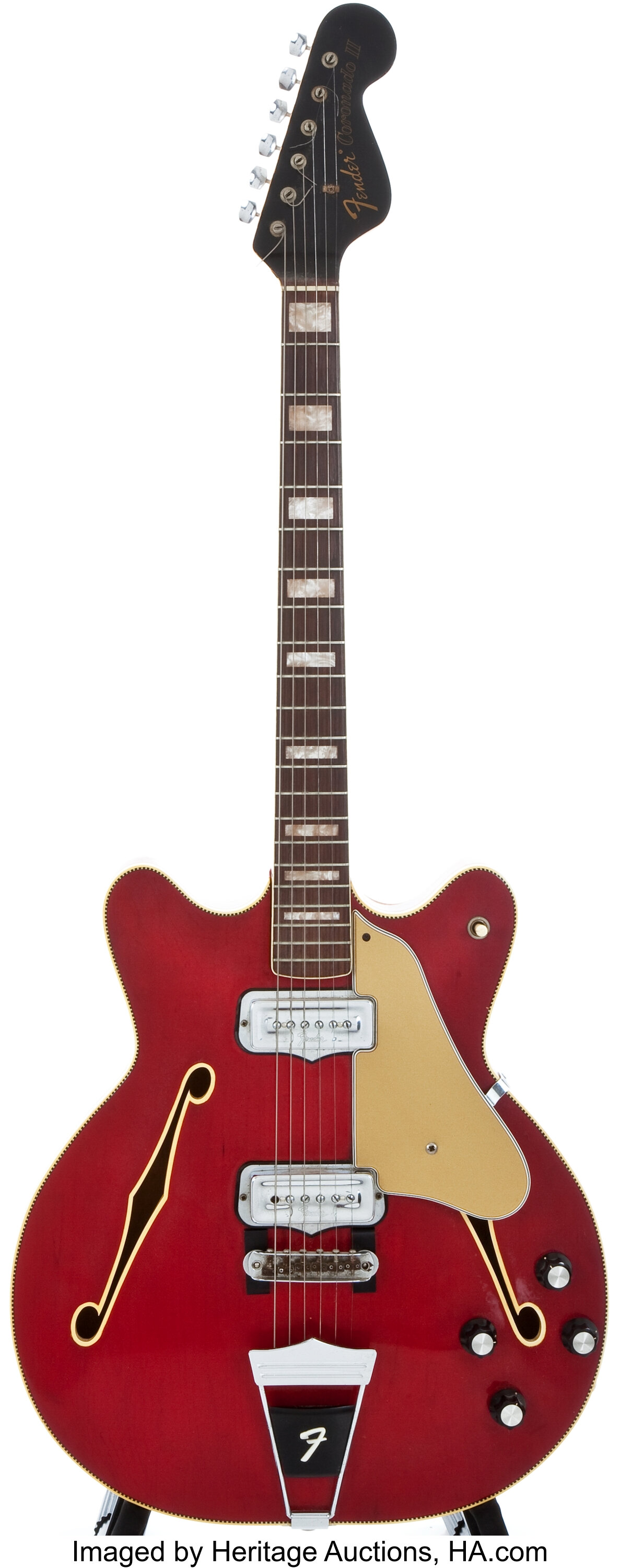 1973 Fender Coronado II Red Semi-Hollow Body Electric Guitar, | Lot ...