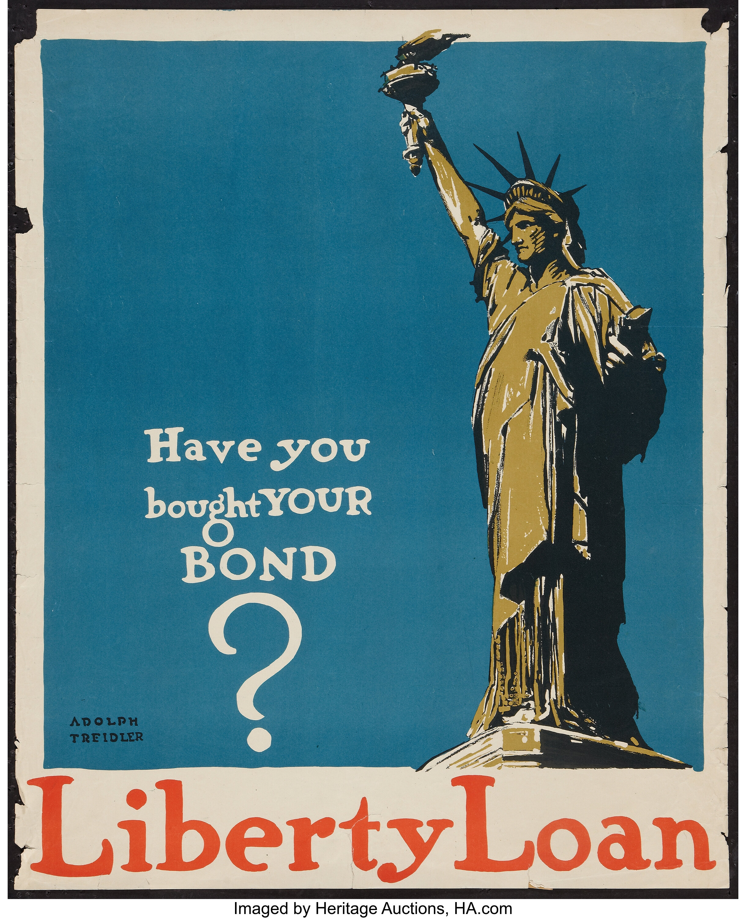 World War I Propaganda Poster (Liberty Loan Committee, 1917). | Lot ...