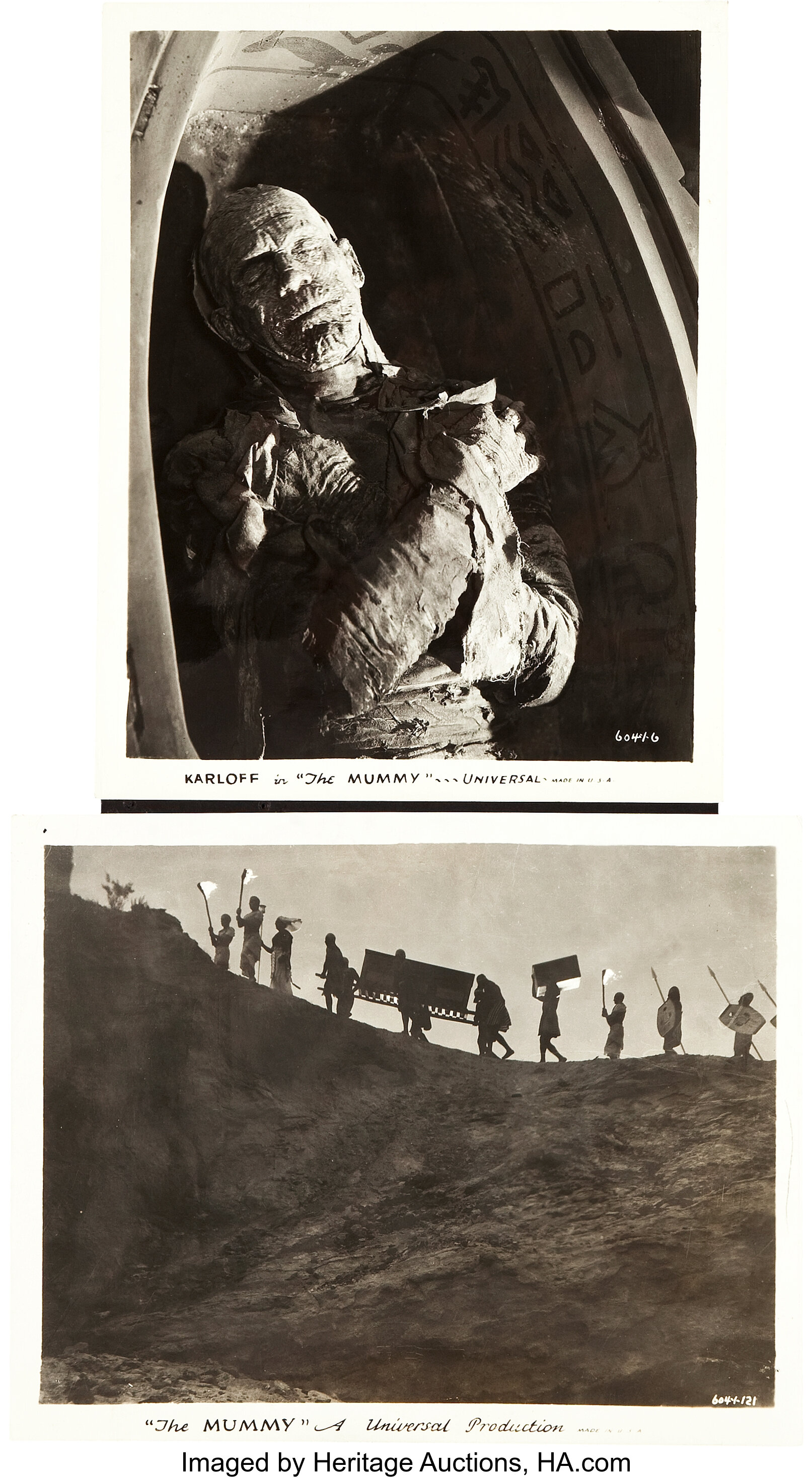 The Mummy (Universal, 1932). Photos (2) (8" X 10").. ... (Total: 2 ...