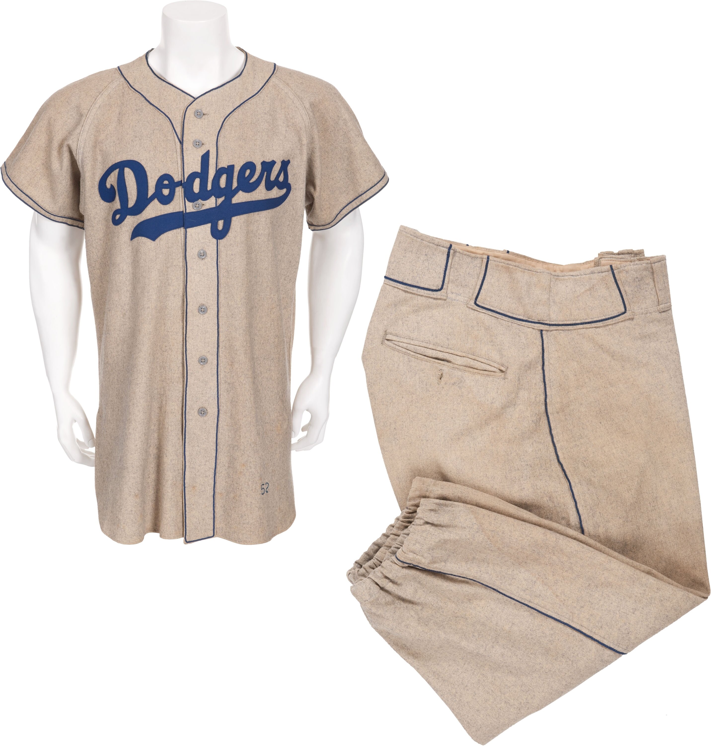 1952 Bobby Morgan Game Worn Brooklyn Dodgers Uniform.... Baseball | Lot ...