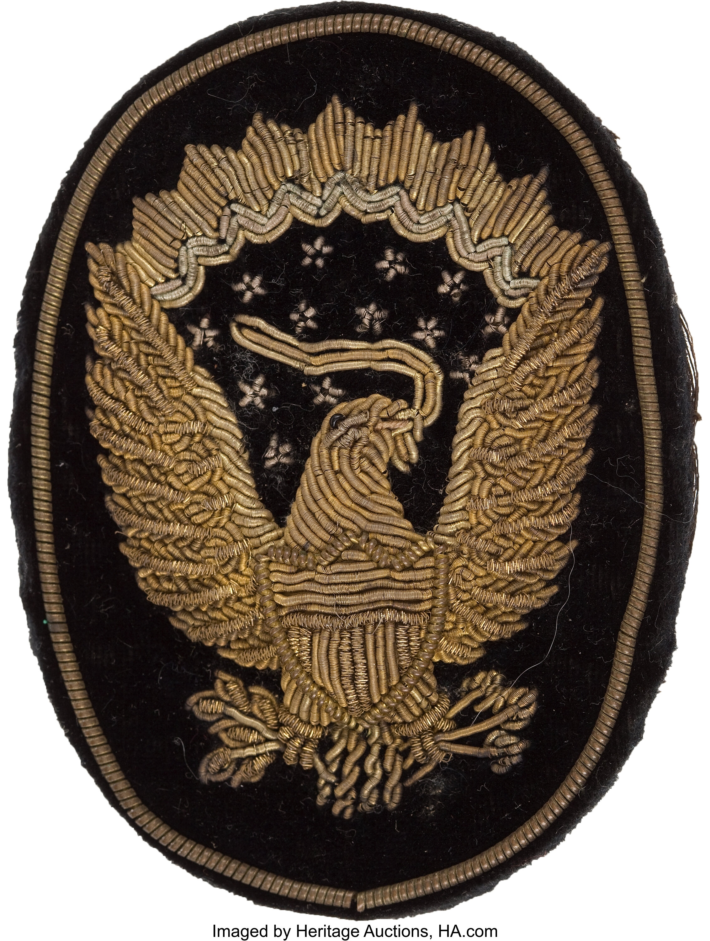Civil War or Earlier US Officer's Hardee Hat Bullion Embroidered | Lot ...