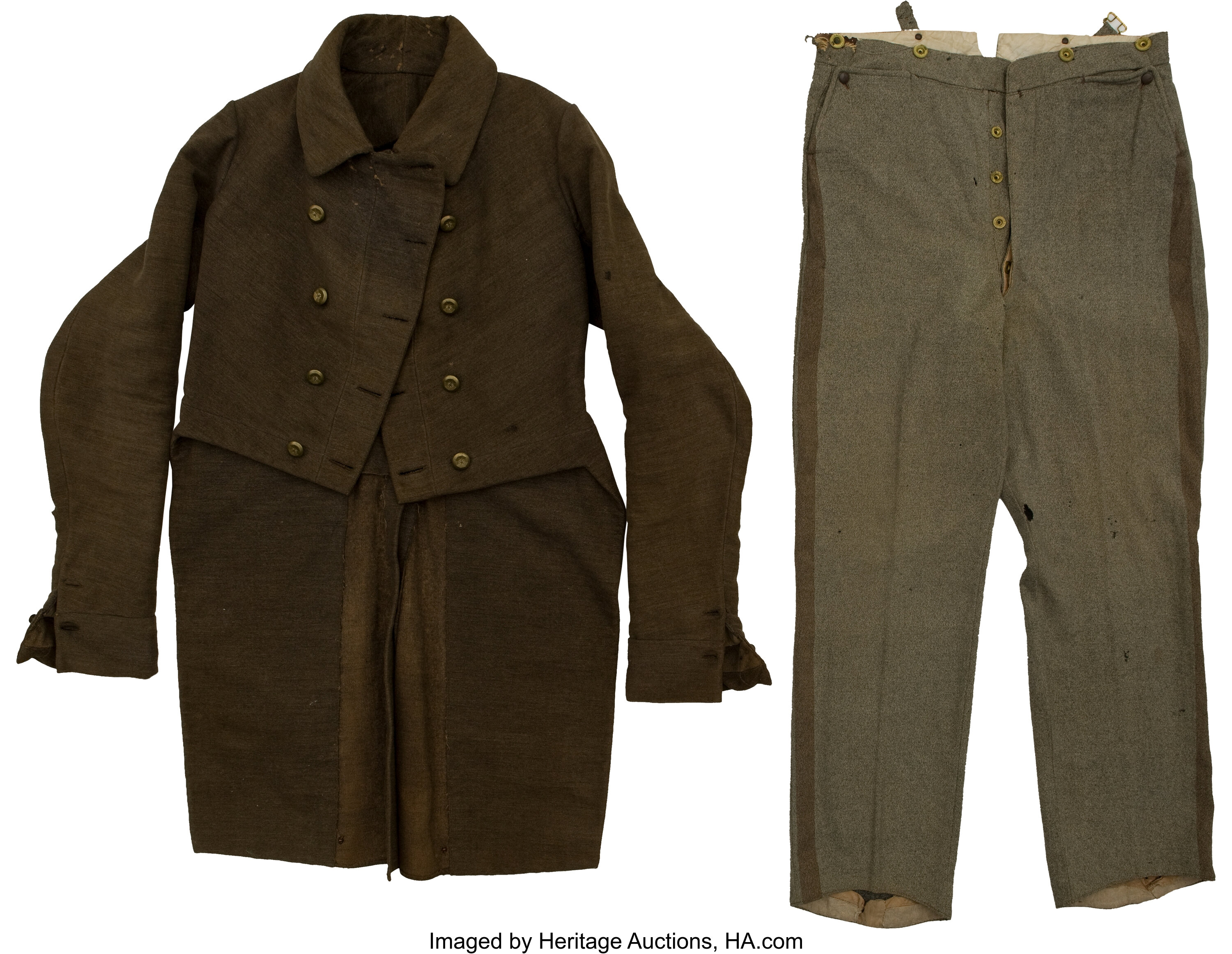 Confederate Militia Uniform Worn by Capt. Peyton N. Hale, Co. F | Lot ...