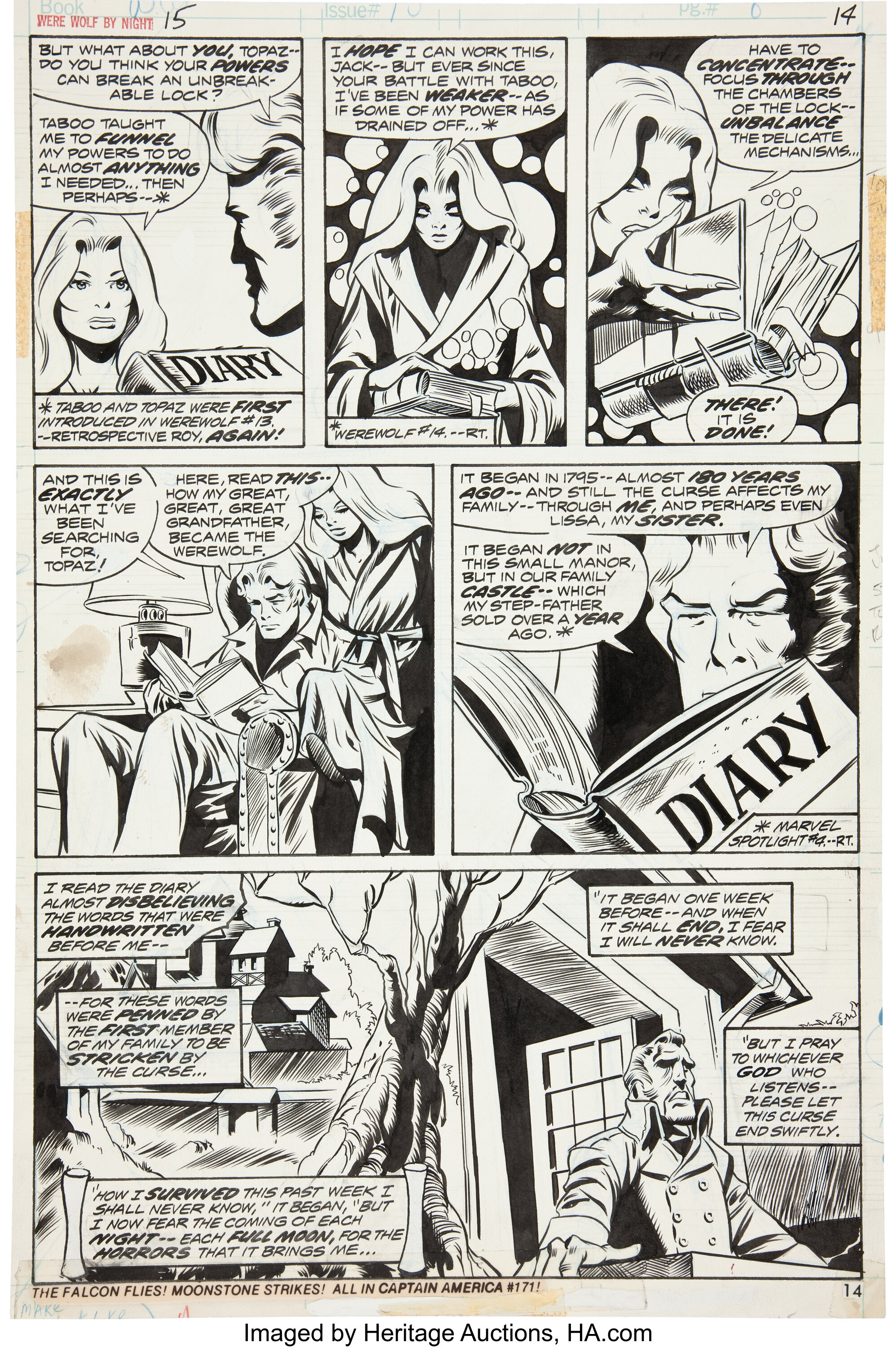 Mike Ploog and Frank Chiaramonte Werewolf by Night #15 page 14 | Lot ...