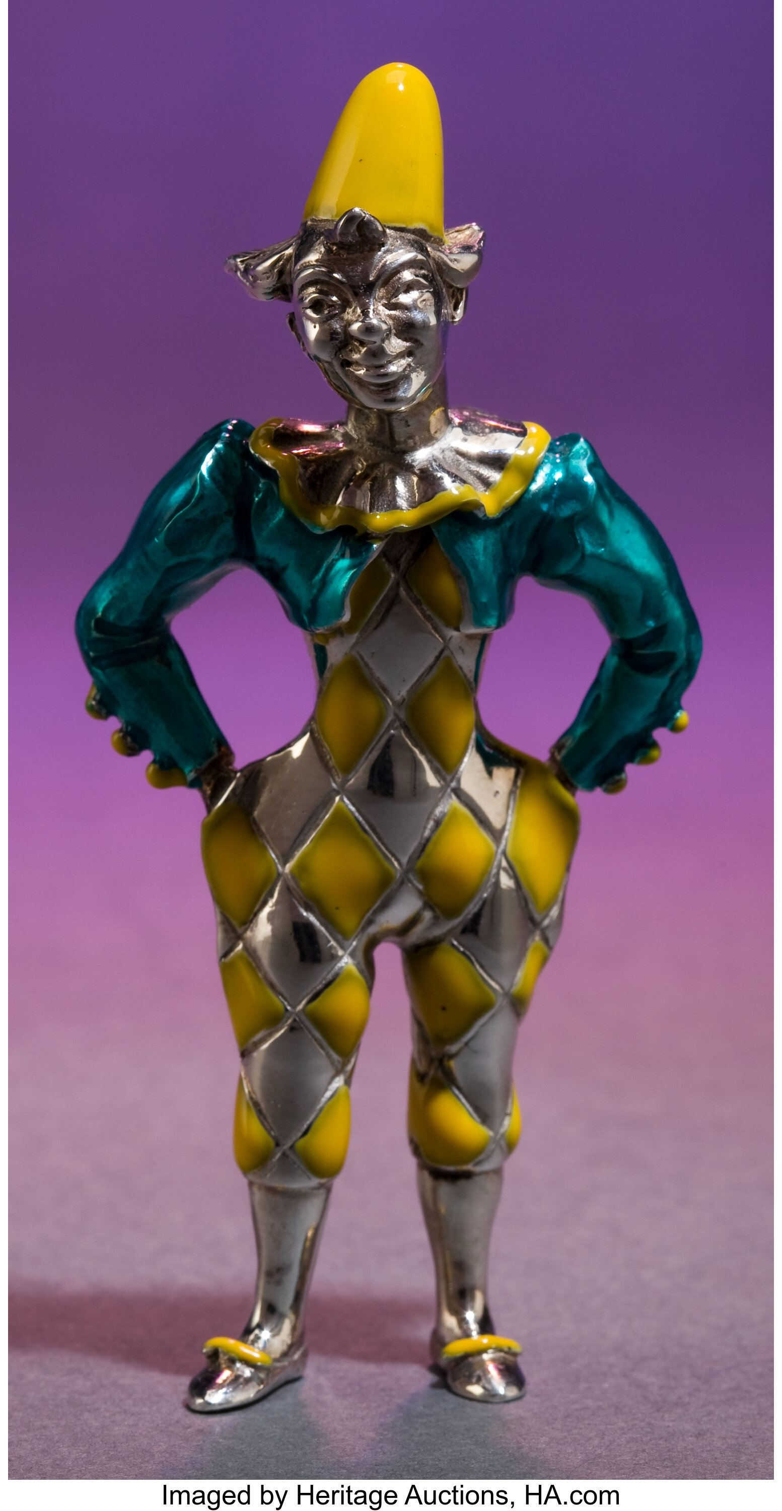 A TIFFANY & CO. SILVER AND ENAMEL CIRCUS CLOWN DESIGNED BY GENE | Lot ...