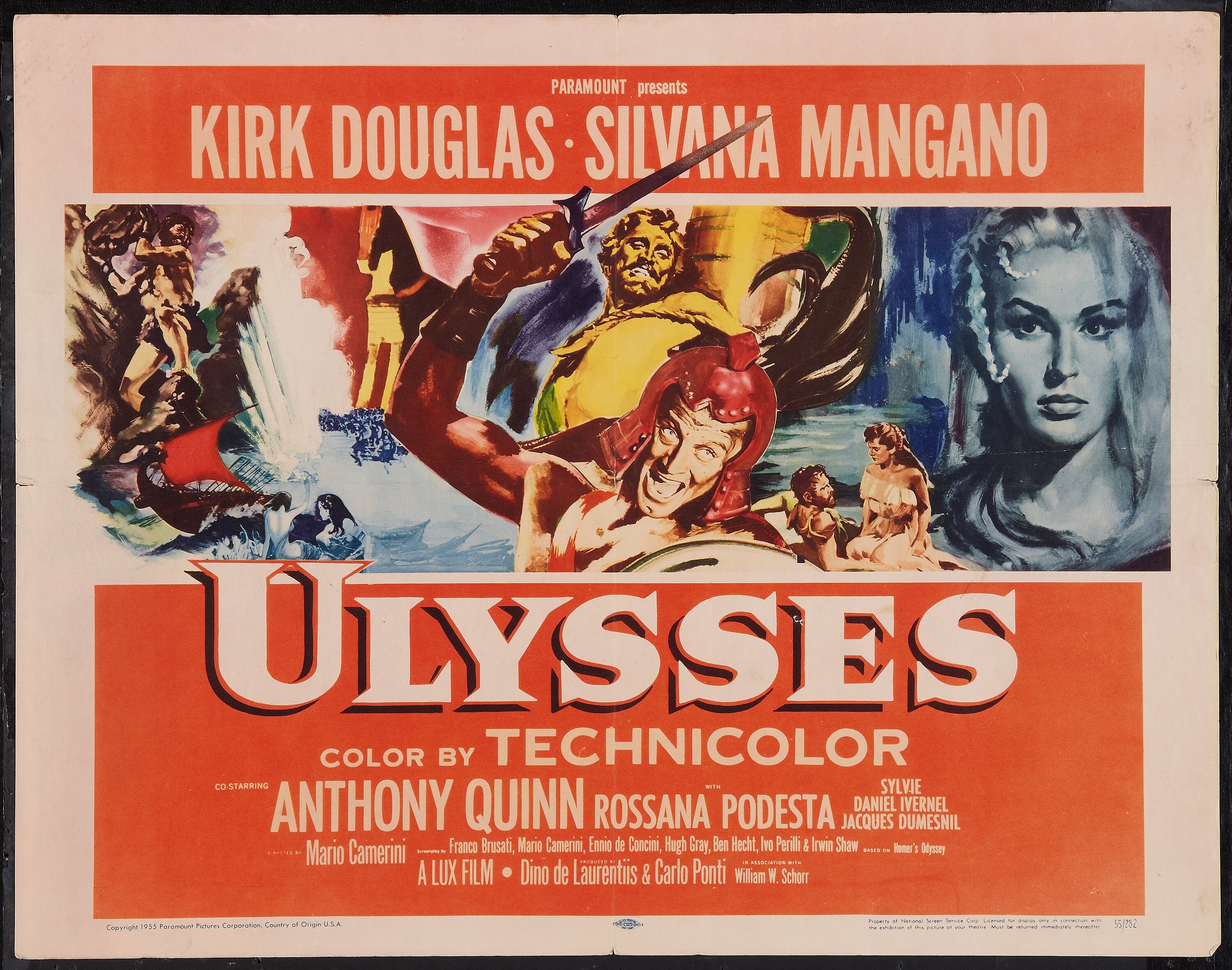 Ulysses (Paramount, 1955). Half Sheet (22" X 28"). Adventure ...