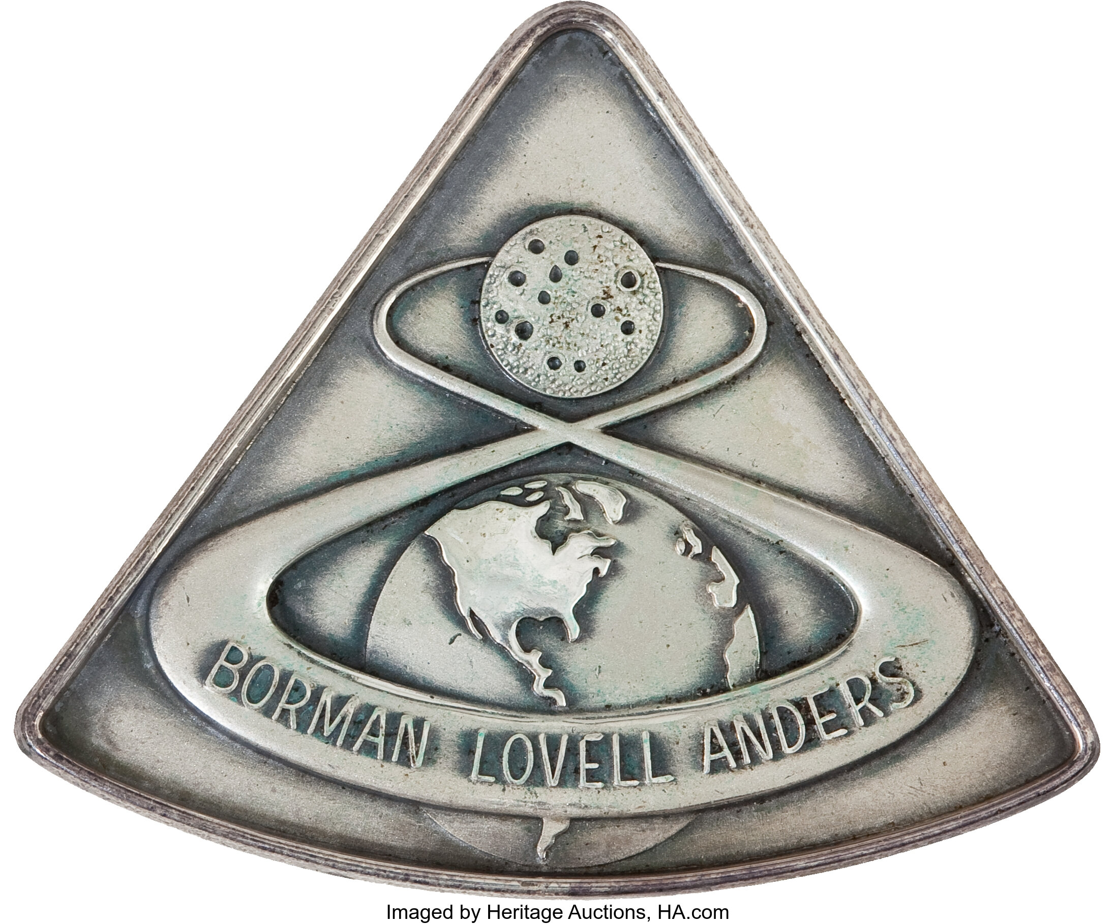 Apollo 8 Flown Silver Robbins Medallion Directly from the Personal ...