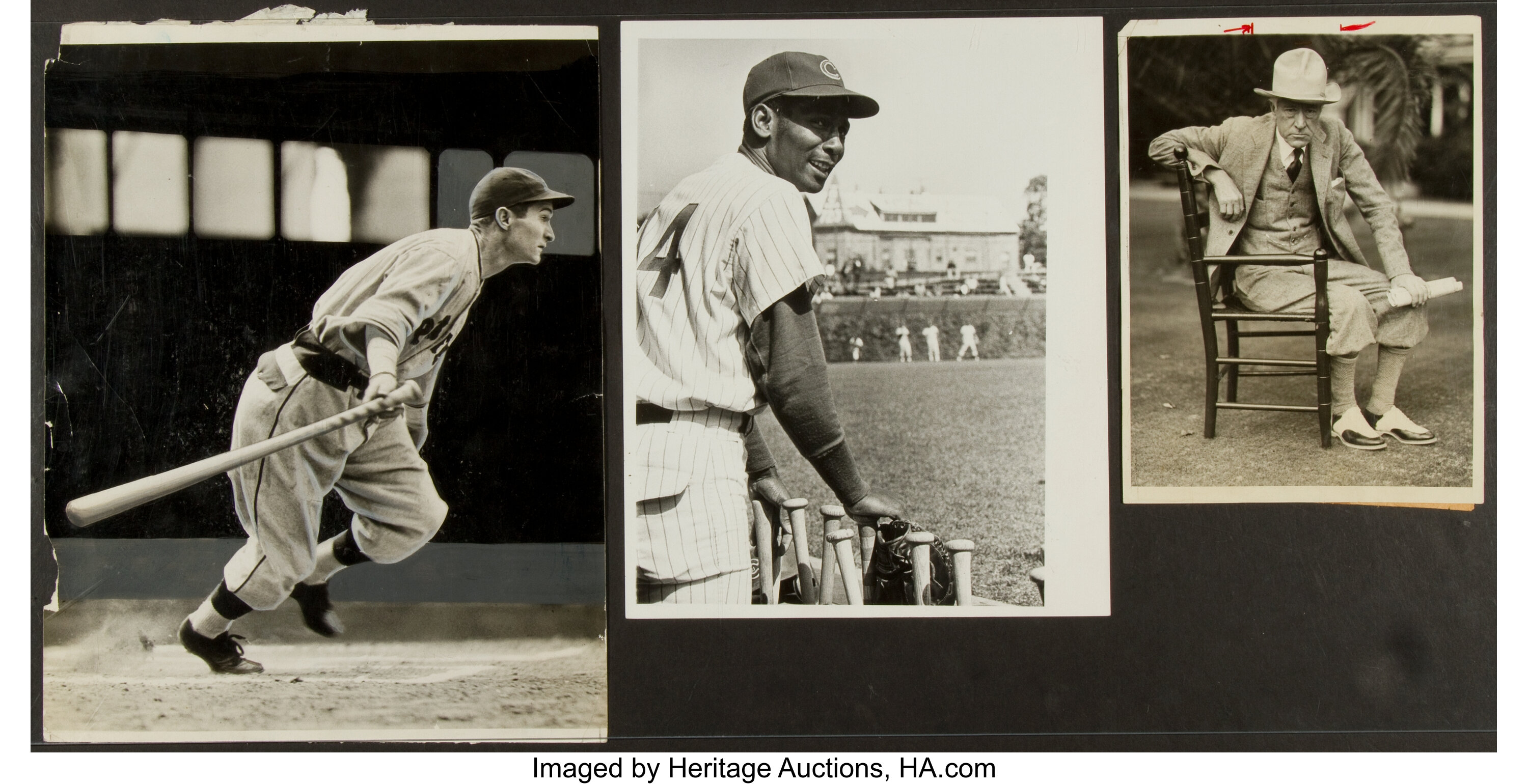 1931-71 Baseball Greats Original Photographs Lot of 3.... Baseball ...