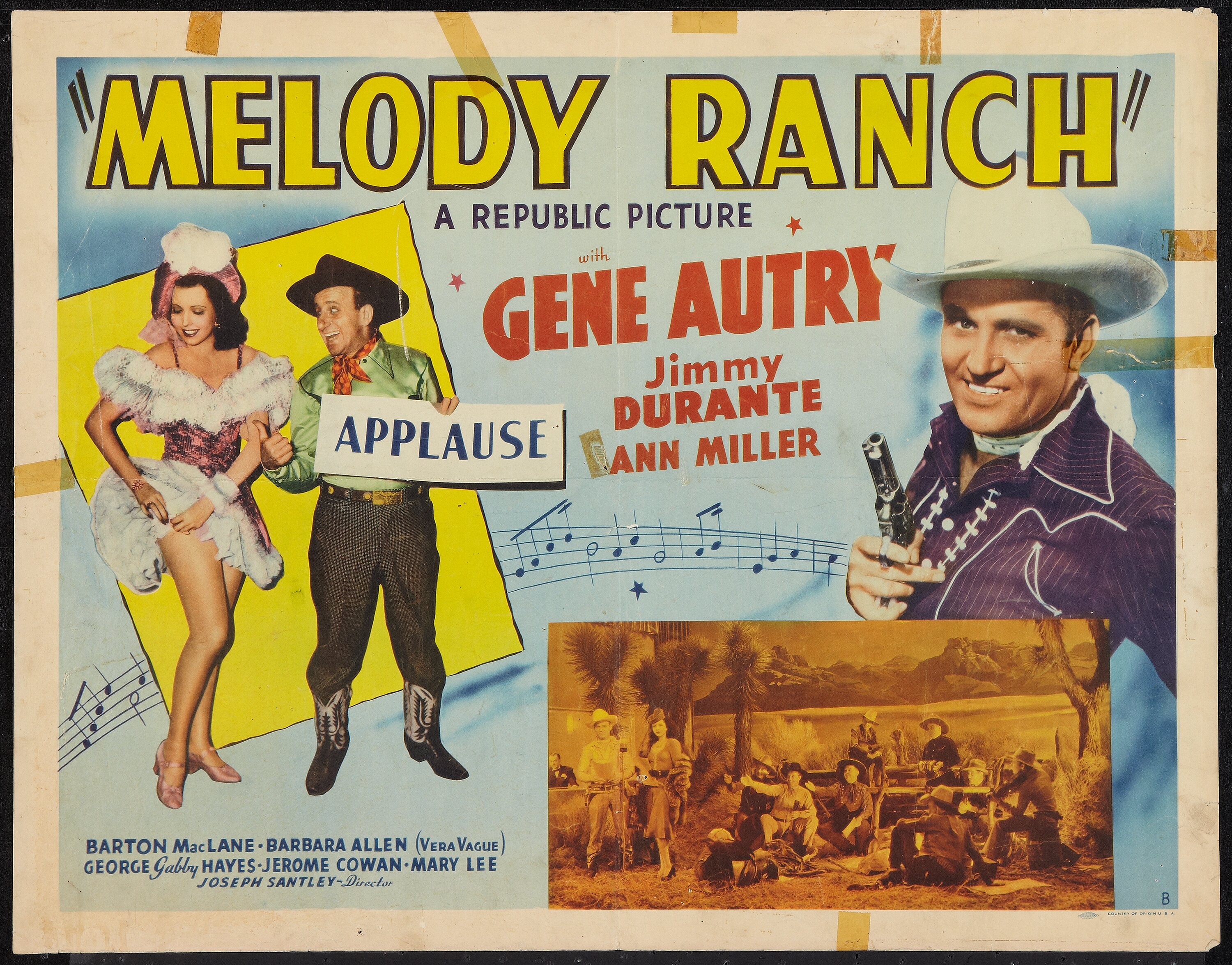 Melody Ranch (Republic, 1940). Half Sheet (22" X 28") Style B. | Lot ...
