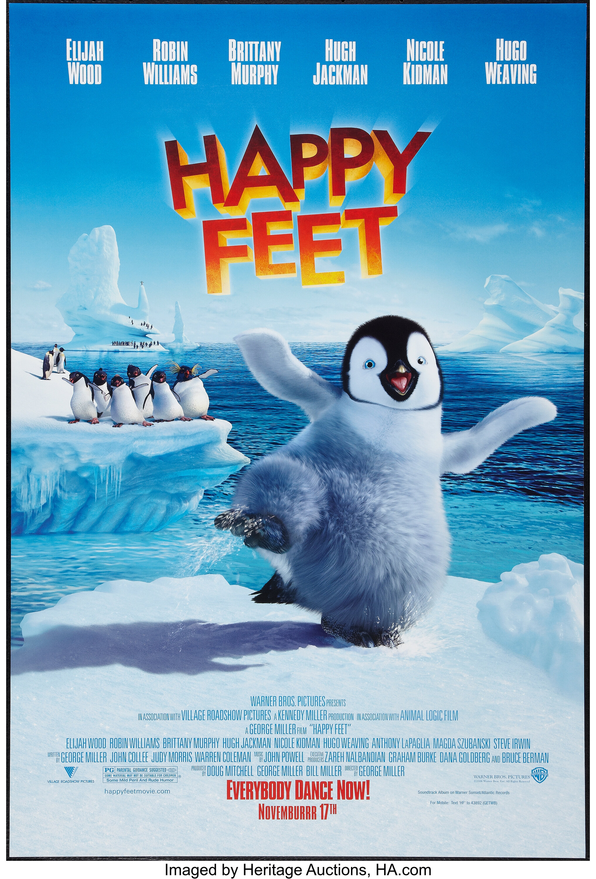 Happy Feet (Warner Brothers, 2006). One Sheet (27" X 40") DS | Lot ...
