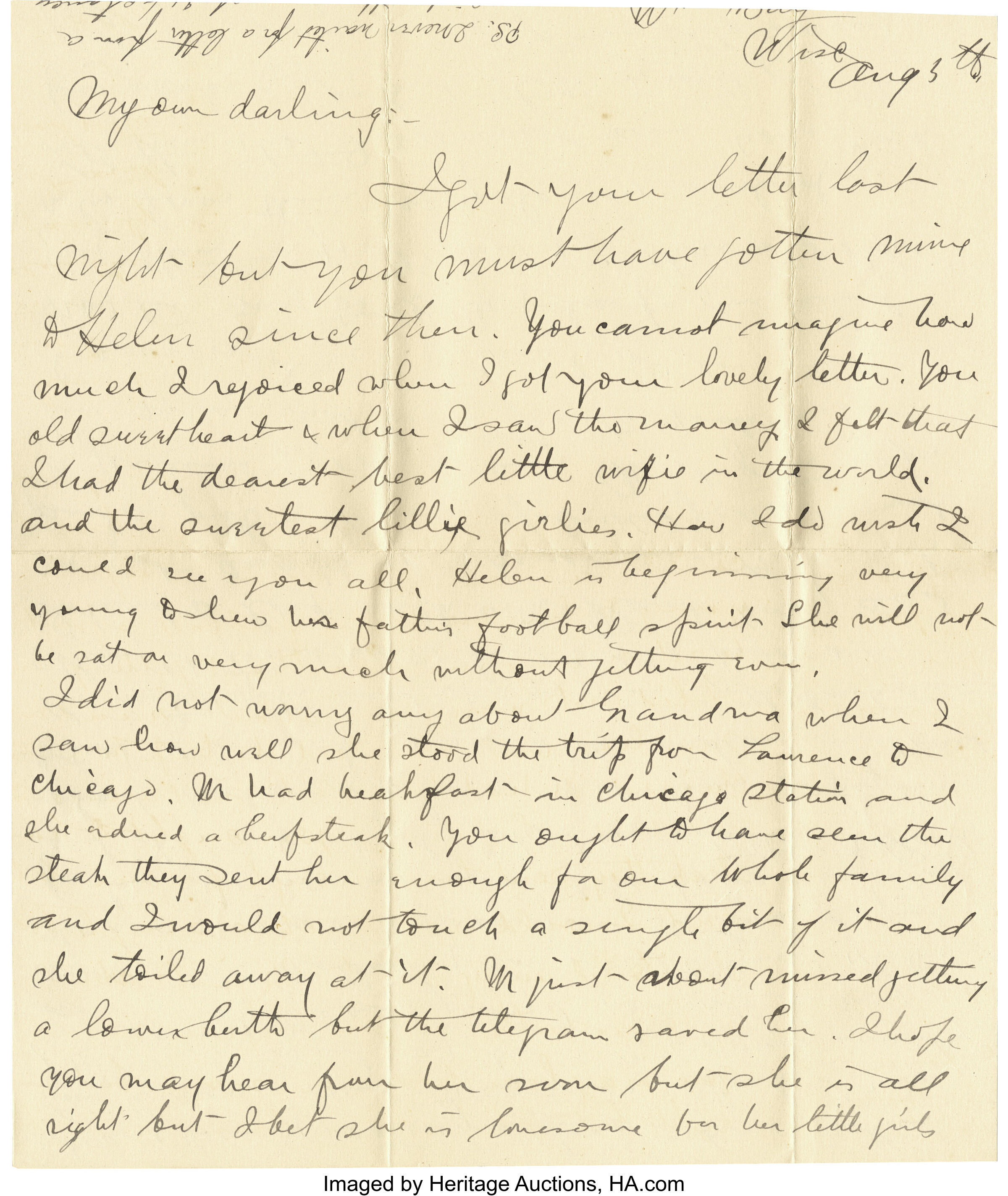 1900 James Naismith Handwritten Signed Letter with Signed | Lot #19265 ...