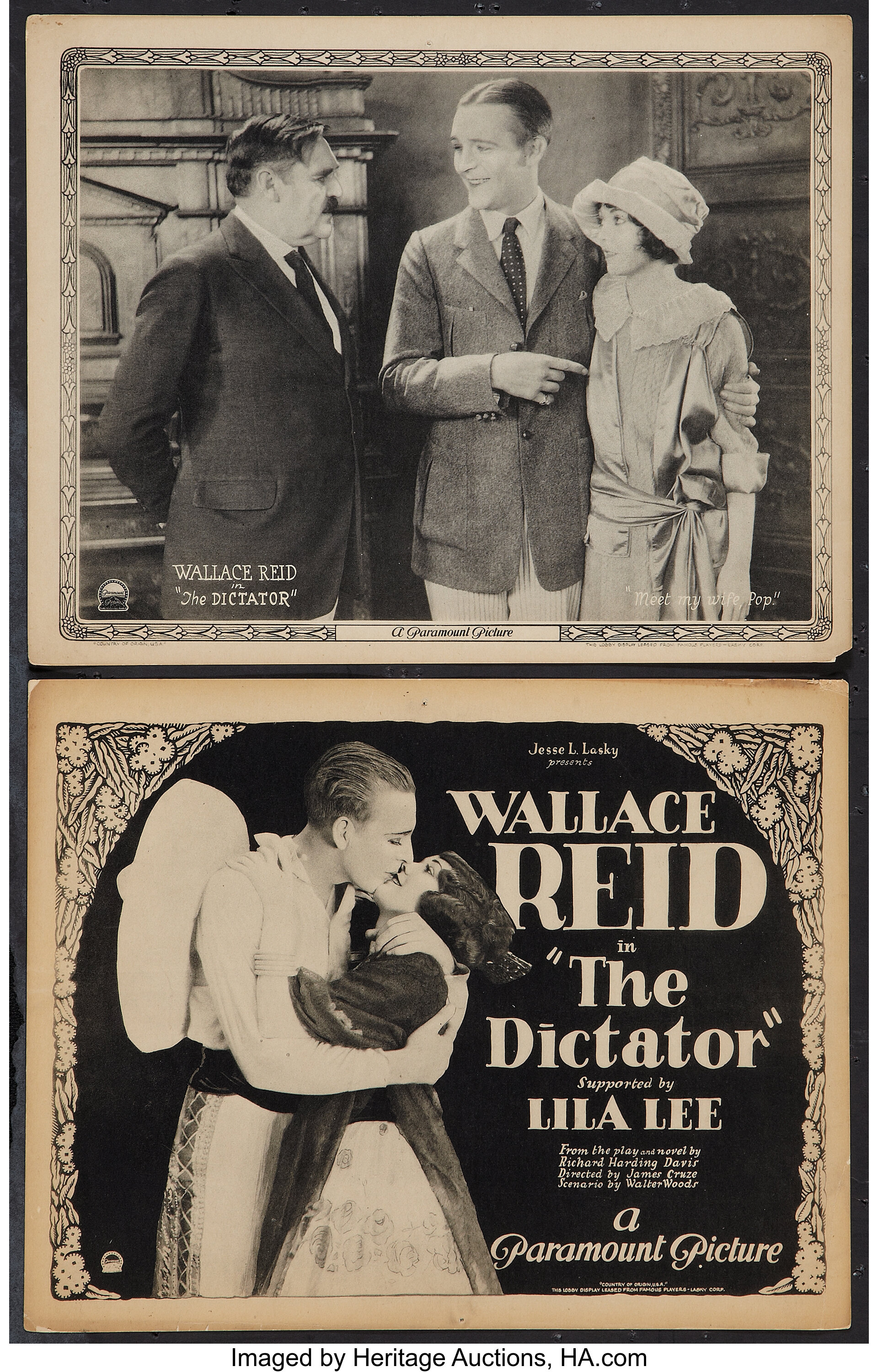 The Dictator (Paramount, 1922). Title Lobby Card and Lobby Card | Lot ...