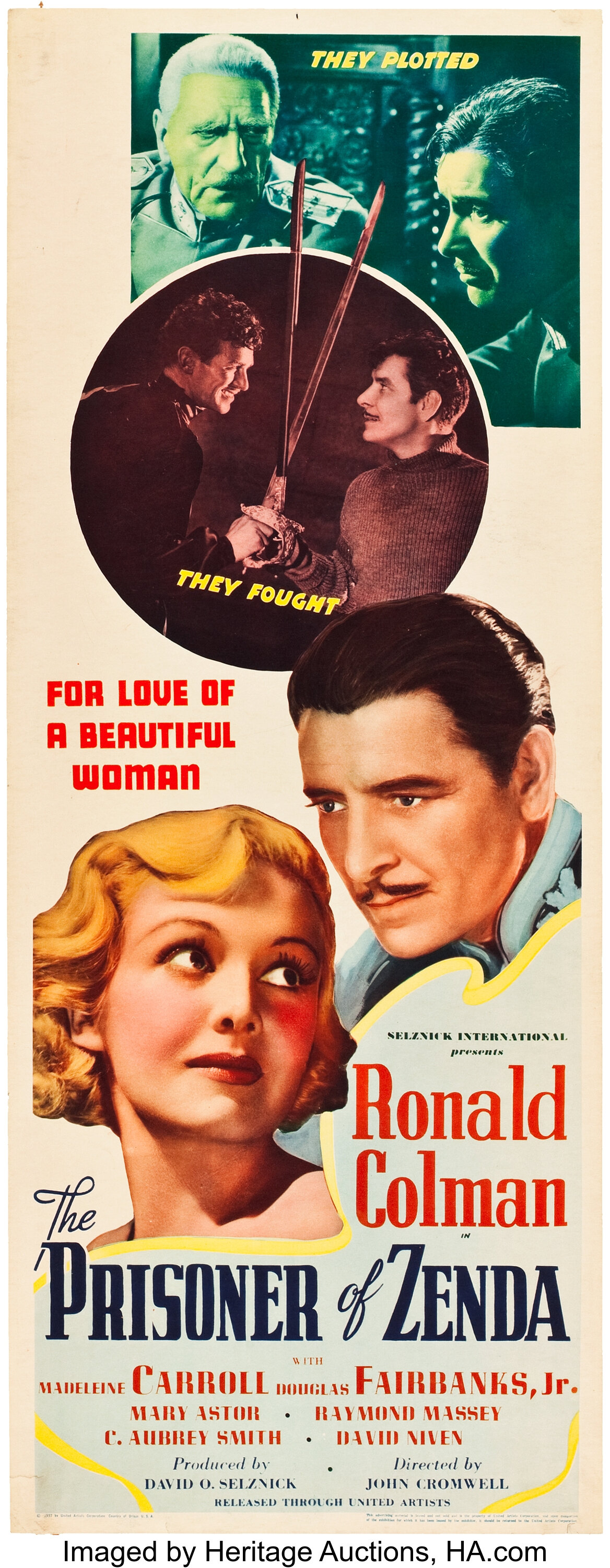 The Prisoner Of Zenda United Artists 1937 Insert 14 X 36