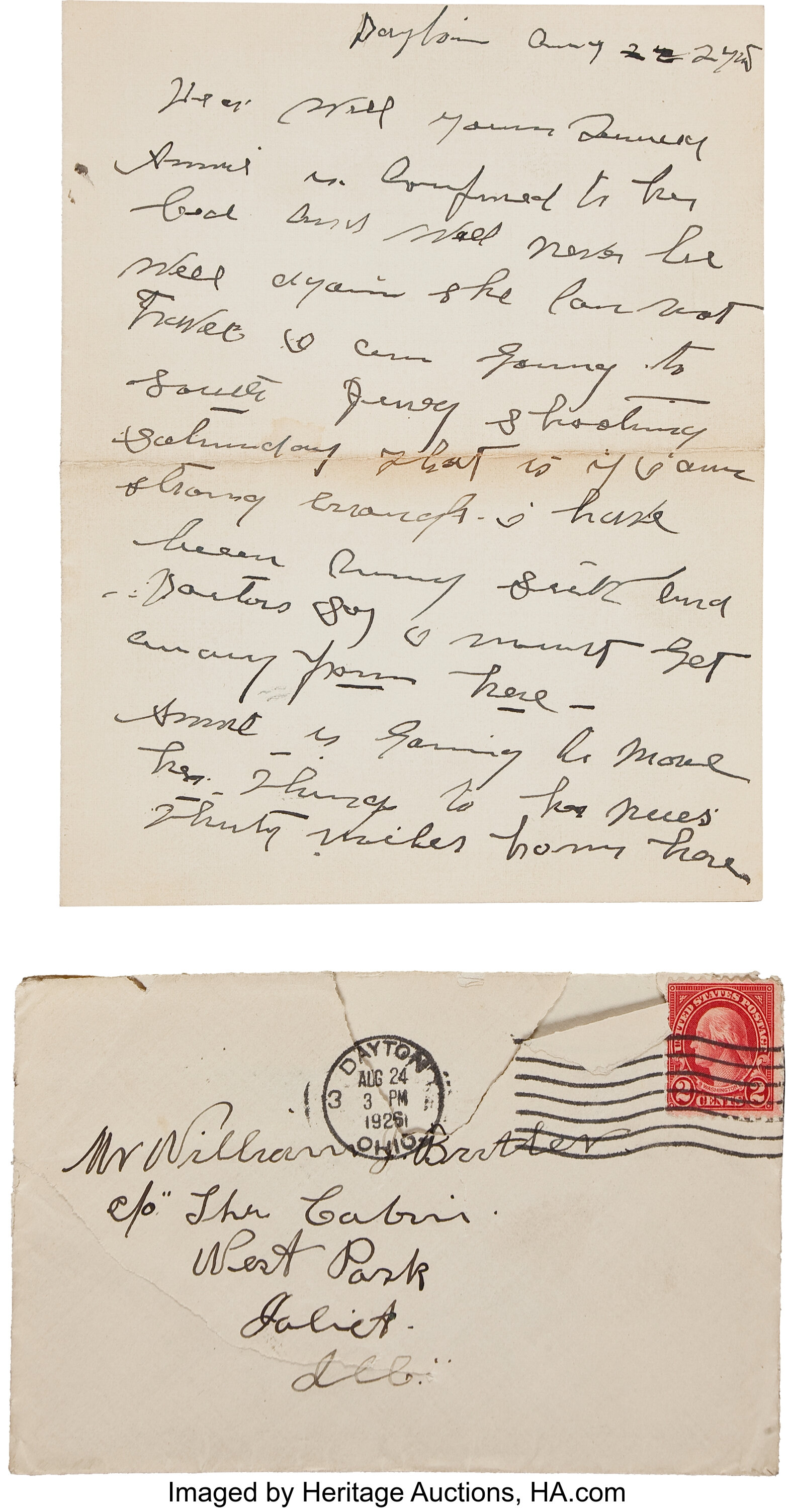 Frank Butler: A Significant Handwritten Letter. ... Autographs | Lot ...