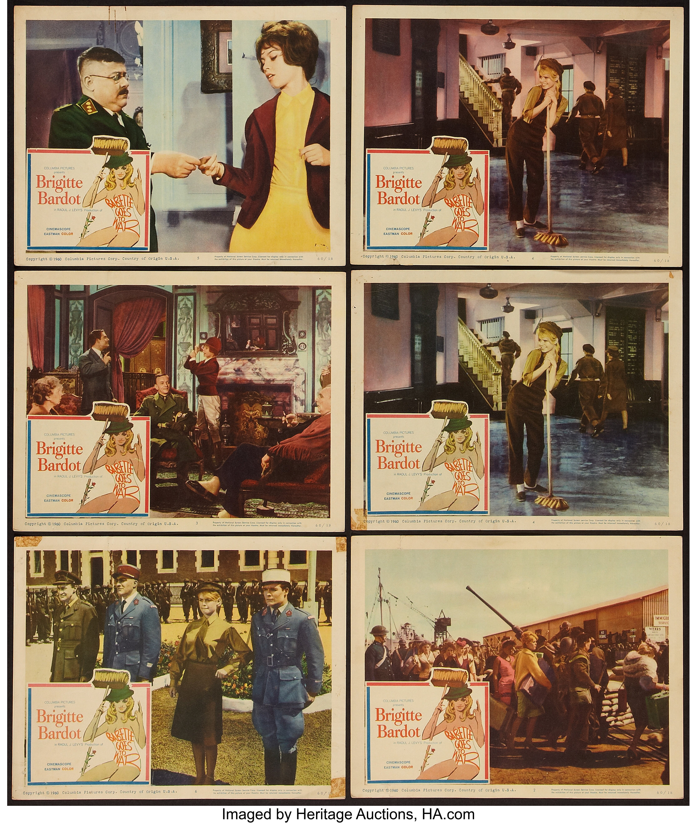 Brigitte Bardot Lot (Various, 1957-1960). Title Lobby Card and | Lot ...