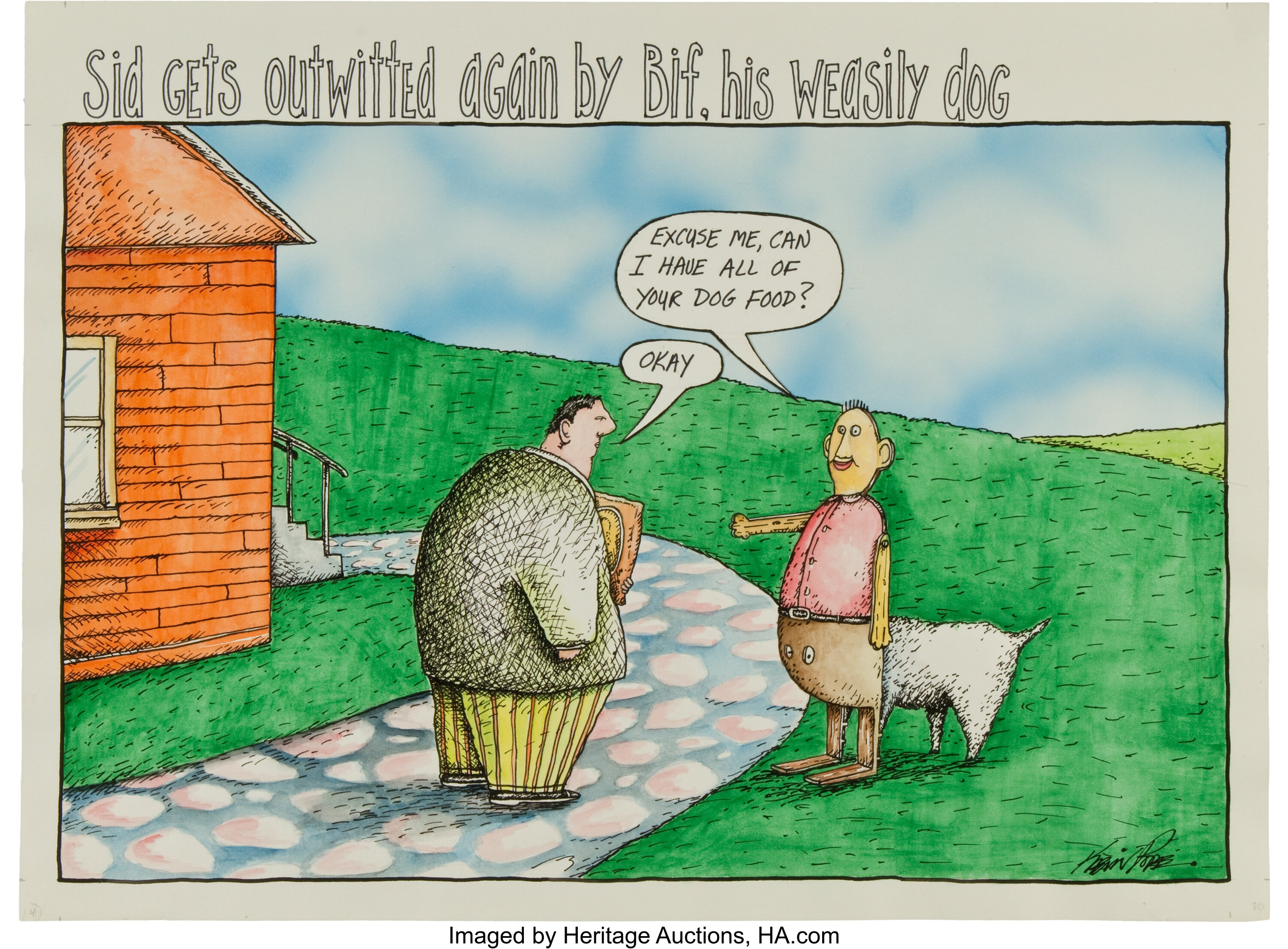 Kevin Pope Cartoon Illustration Original Art (undated).... Original ...