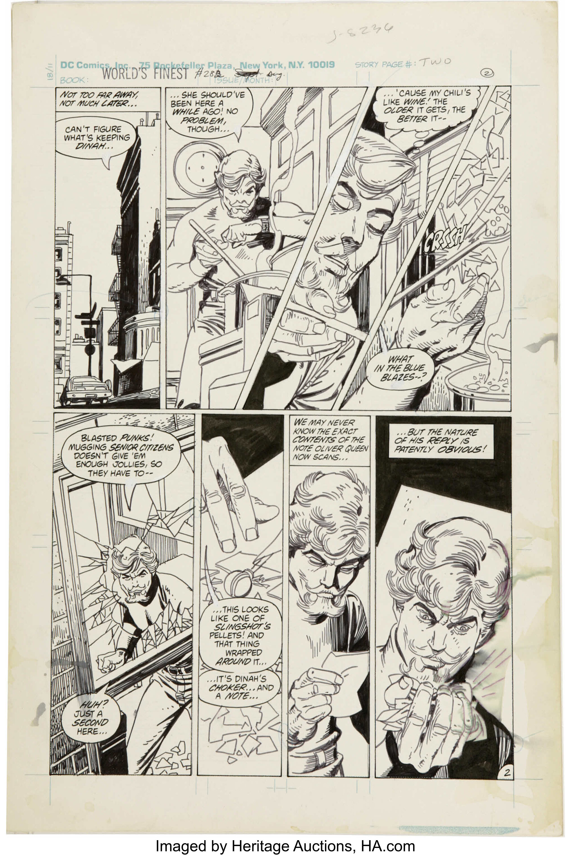 Gil Kane - World's Finest Comics #282, Green Arrow page 2 Original ...