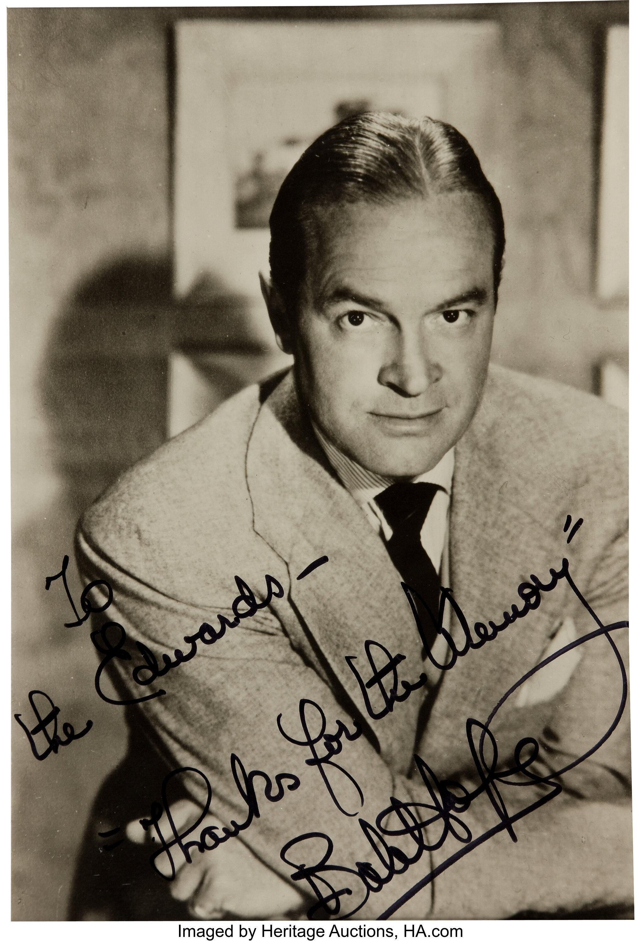 A Bob Hope Signed Photo.... Movie/TV Memorabilia Autographs and | Lot ...