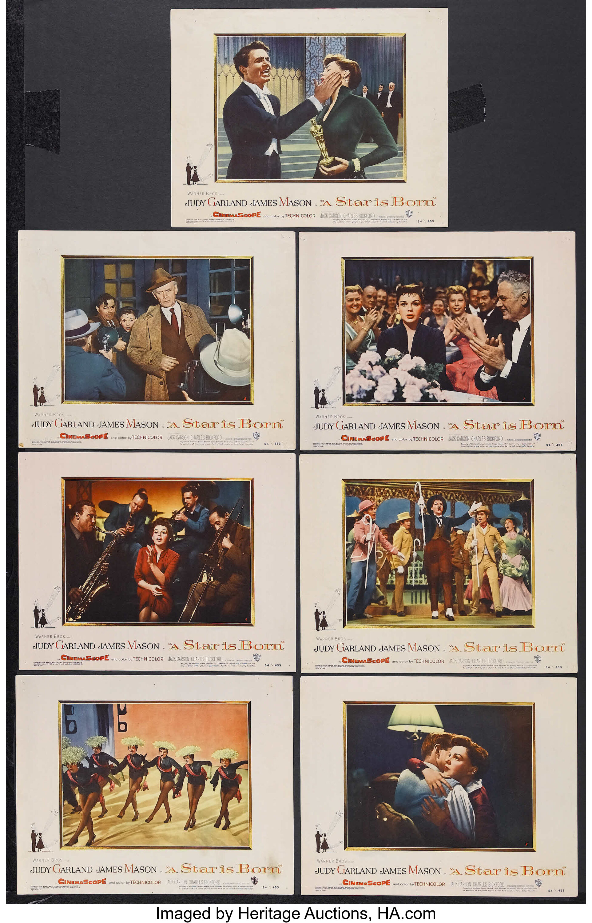 A Star is Born (Warner Brothers, 1954). Lobby Cards (7) (11" X | Lot ...
