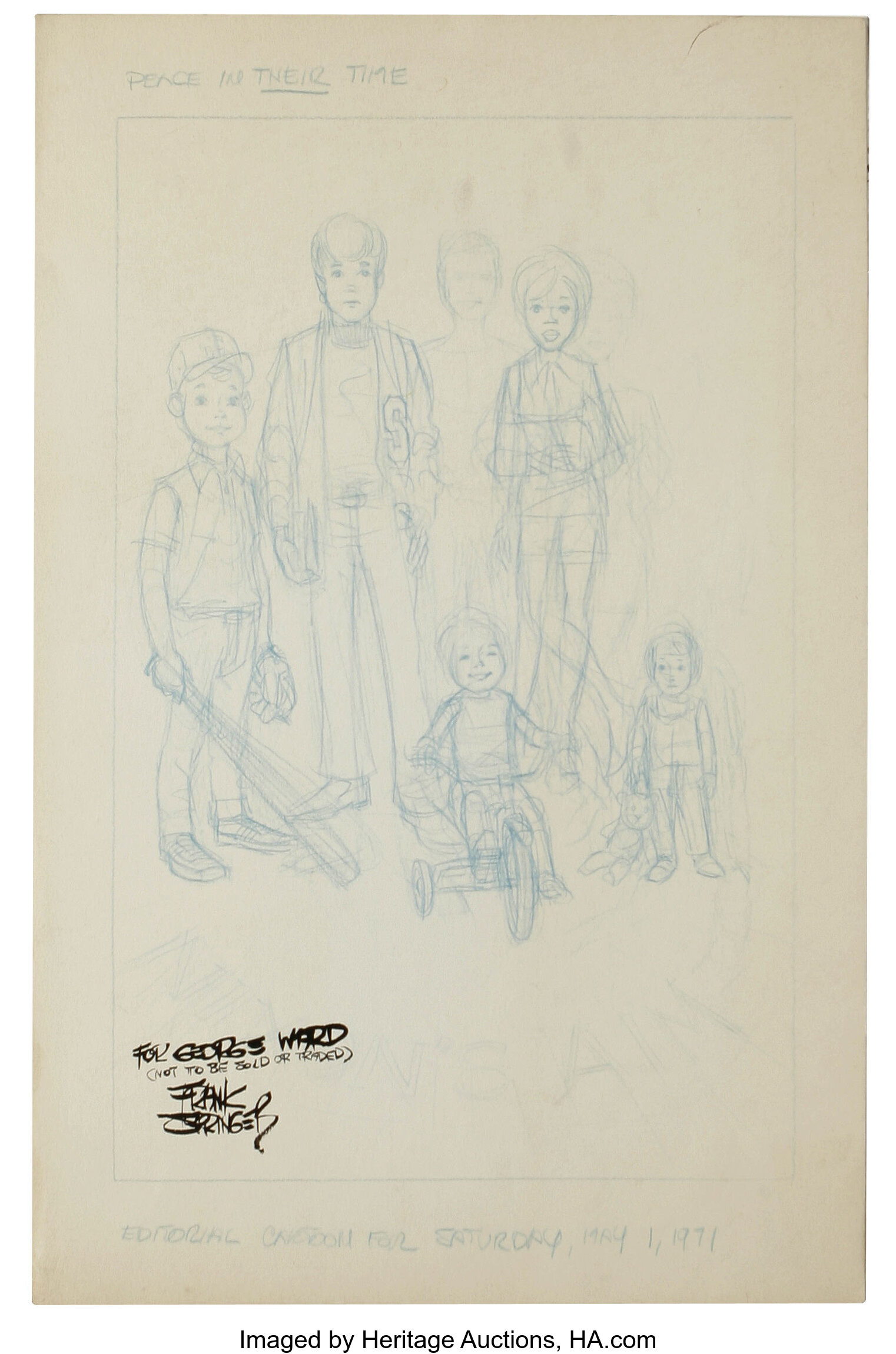 Frank Springer - Blue Pencil Sketch Original Art, Group of 2 | Lot ...