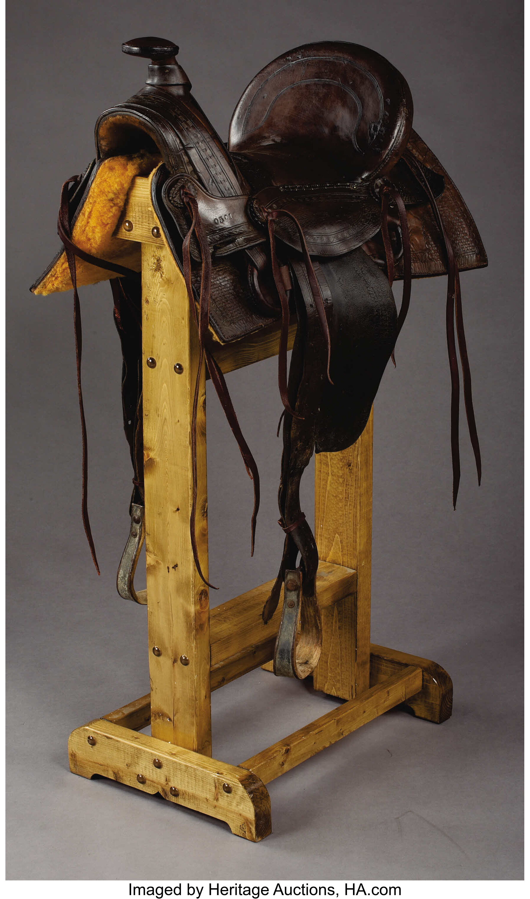HALF-SEAT FRED MUELLER, DENVER COLORADO SADDLE - Cheyenne roll; Sam ...
