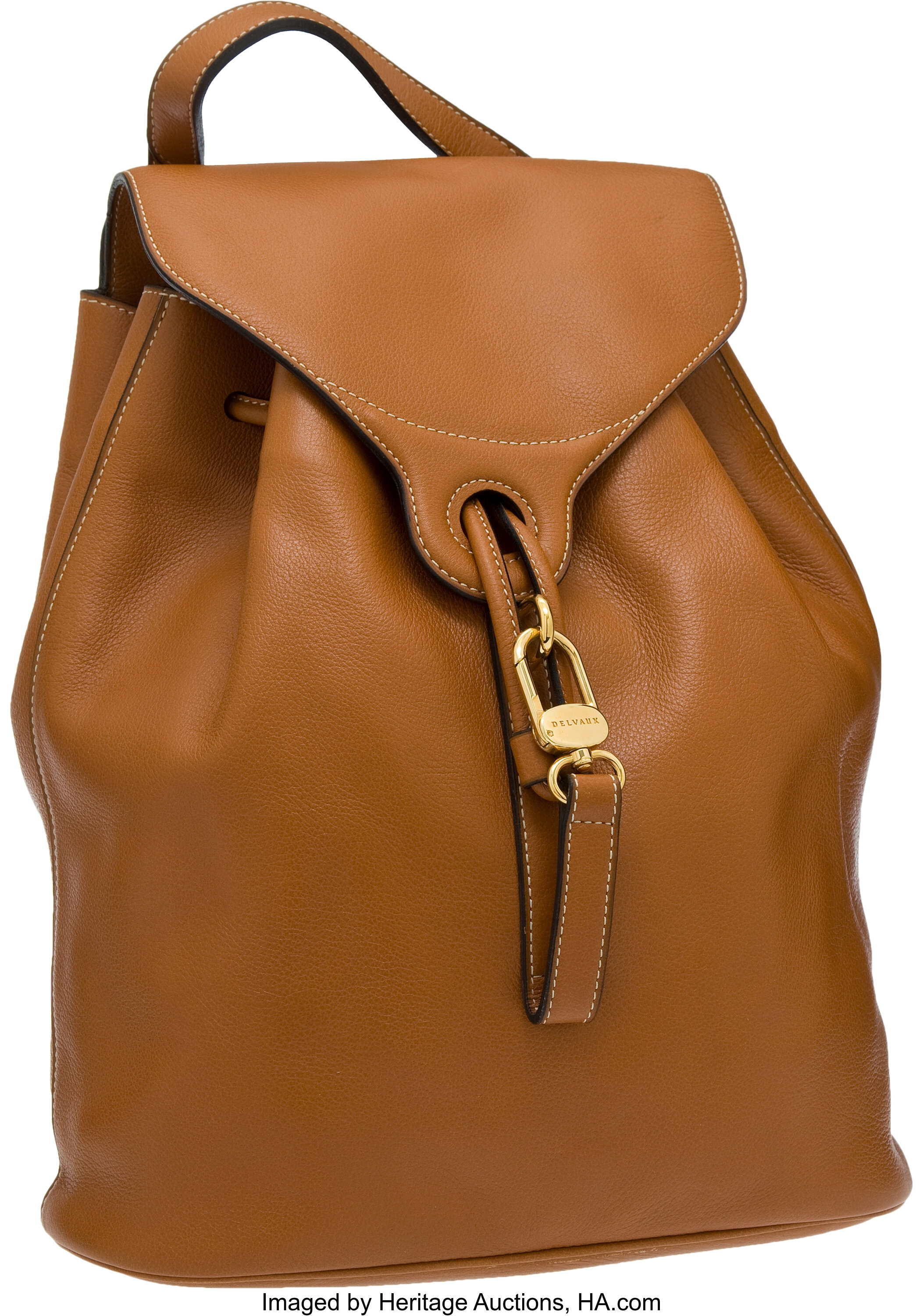 Delvaux Tan Leather Backpack. ... Luxury Accessories Bags | Lot #56463 ...