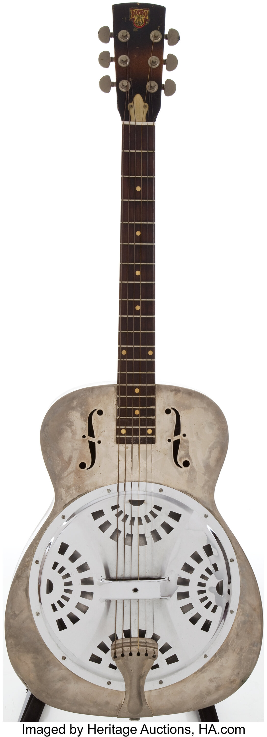 1980s Dobro Nickel Resonator Guitar, Serial # B1594.... Musical | Lot ...