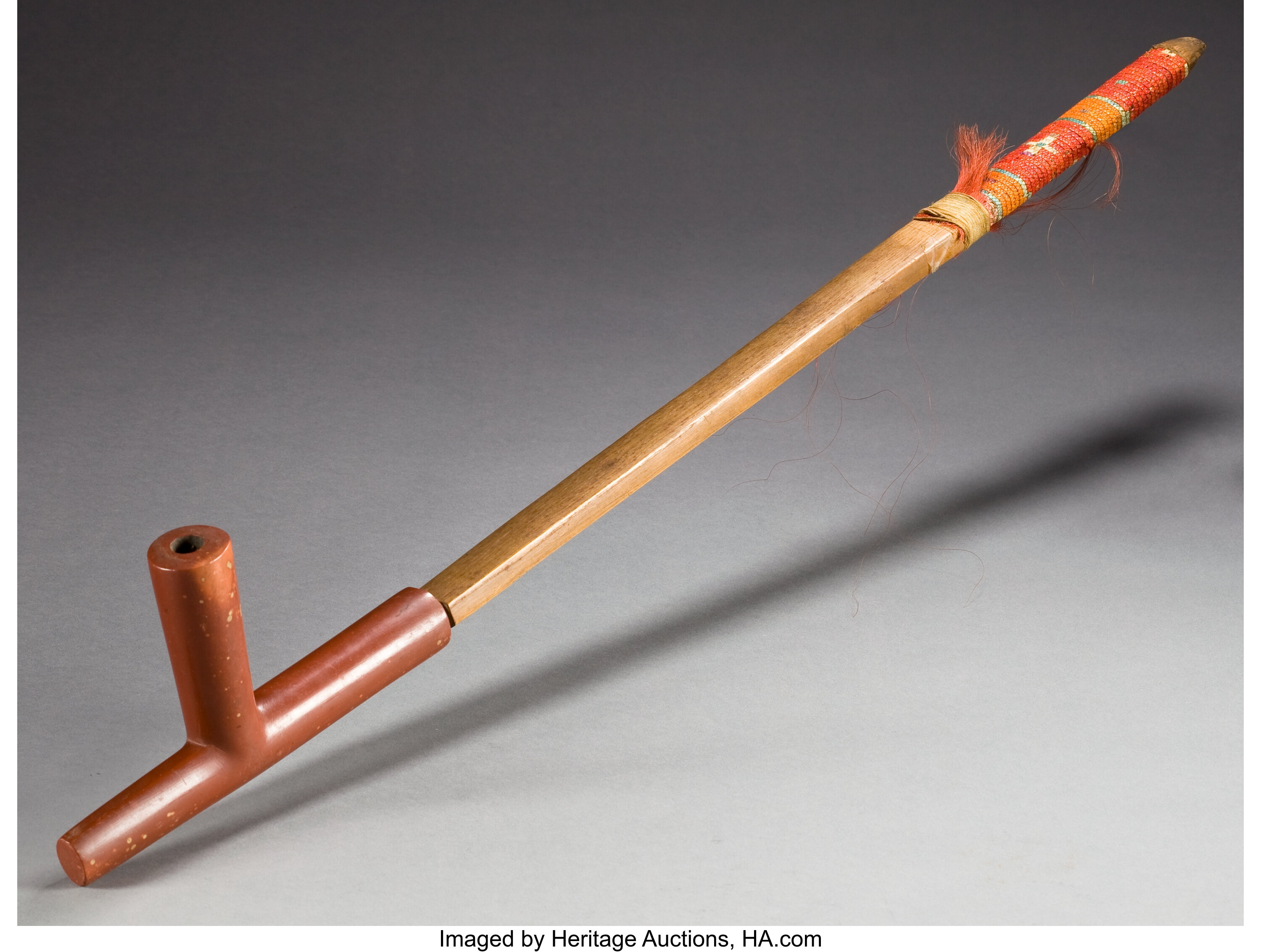 A SIOUX QUILLED WOOD PIPE. c. 1890... (Total: 2 ) Other | Lot #50148 ...