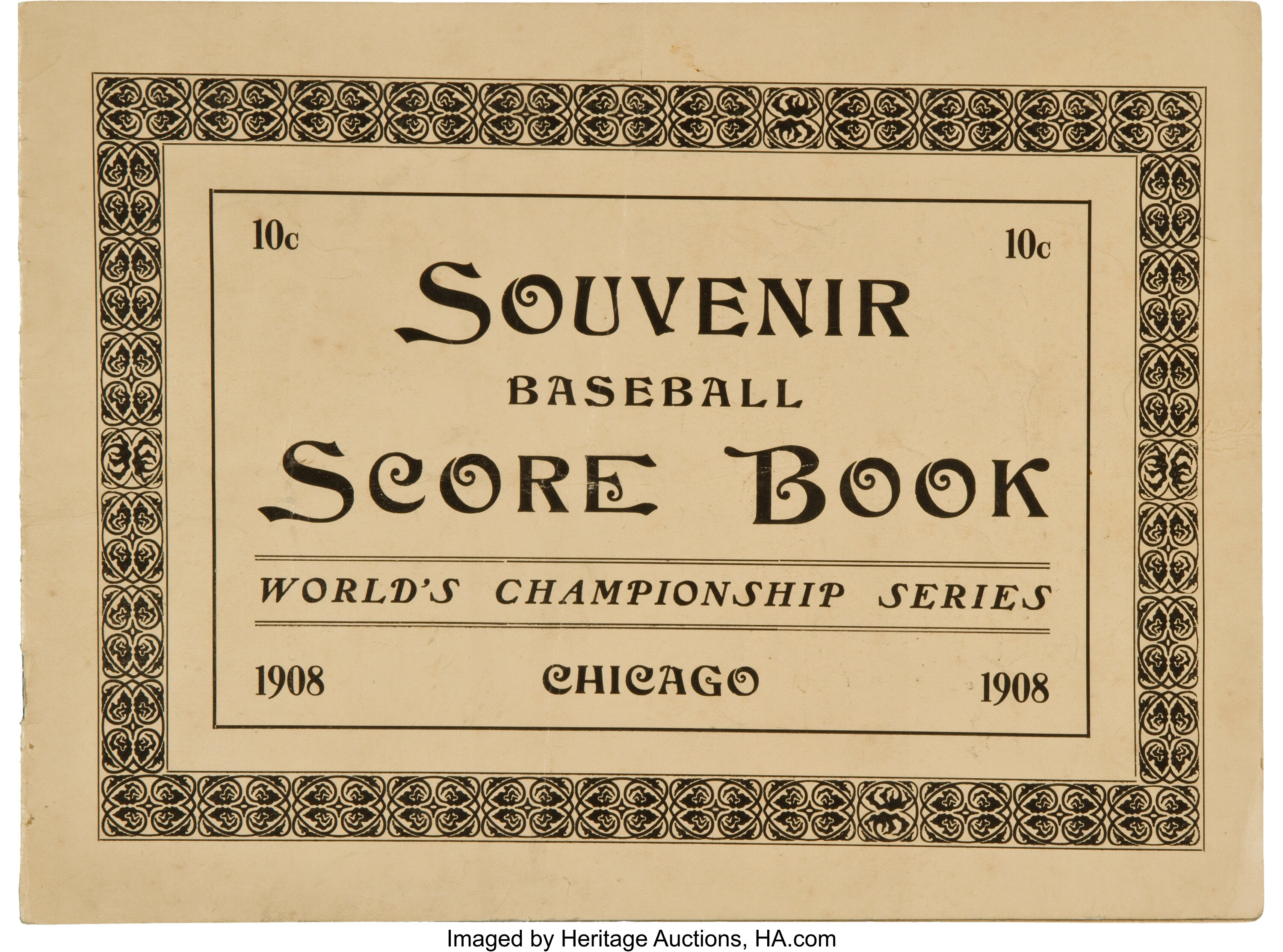 1908 World Series Program (Chicago).... Baseball Collectibles | Lot ...