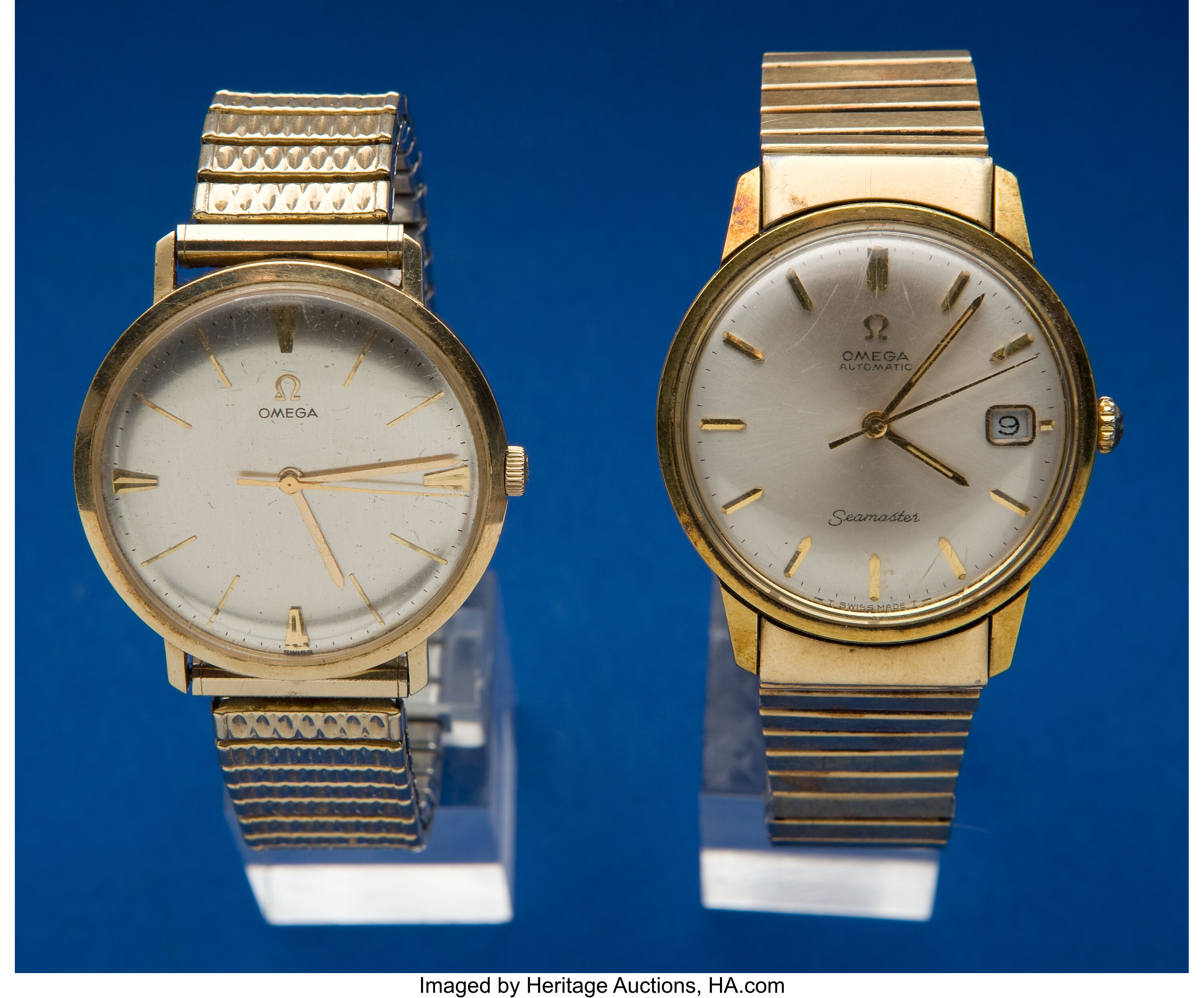 Omega Seamaster Automatic & Omega 14k Gold Manual Wind | Lot #73019 ...