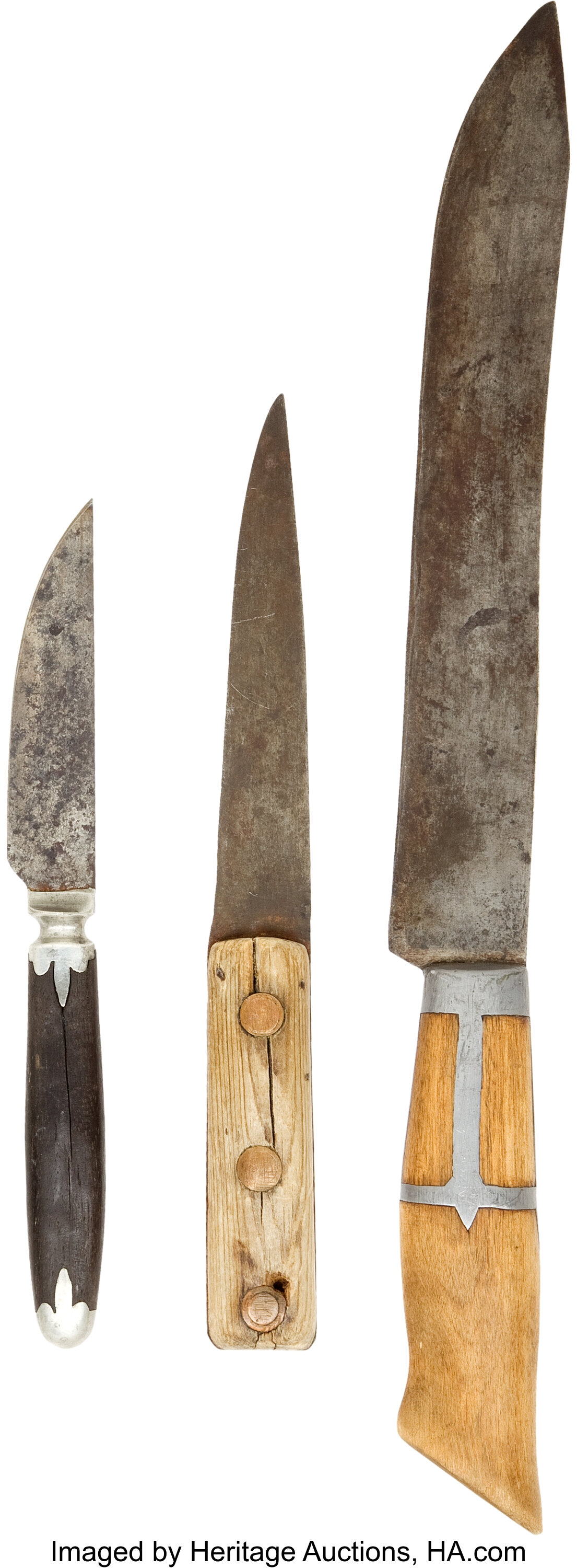 Lot of Three Assorted Frontier Utility Knives... (Total: 3 ) | Lot ...
