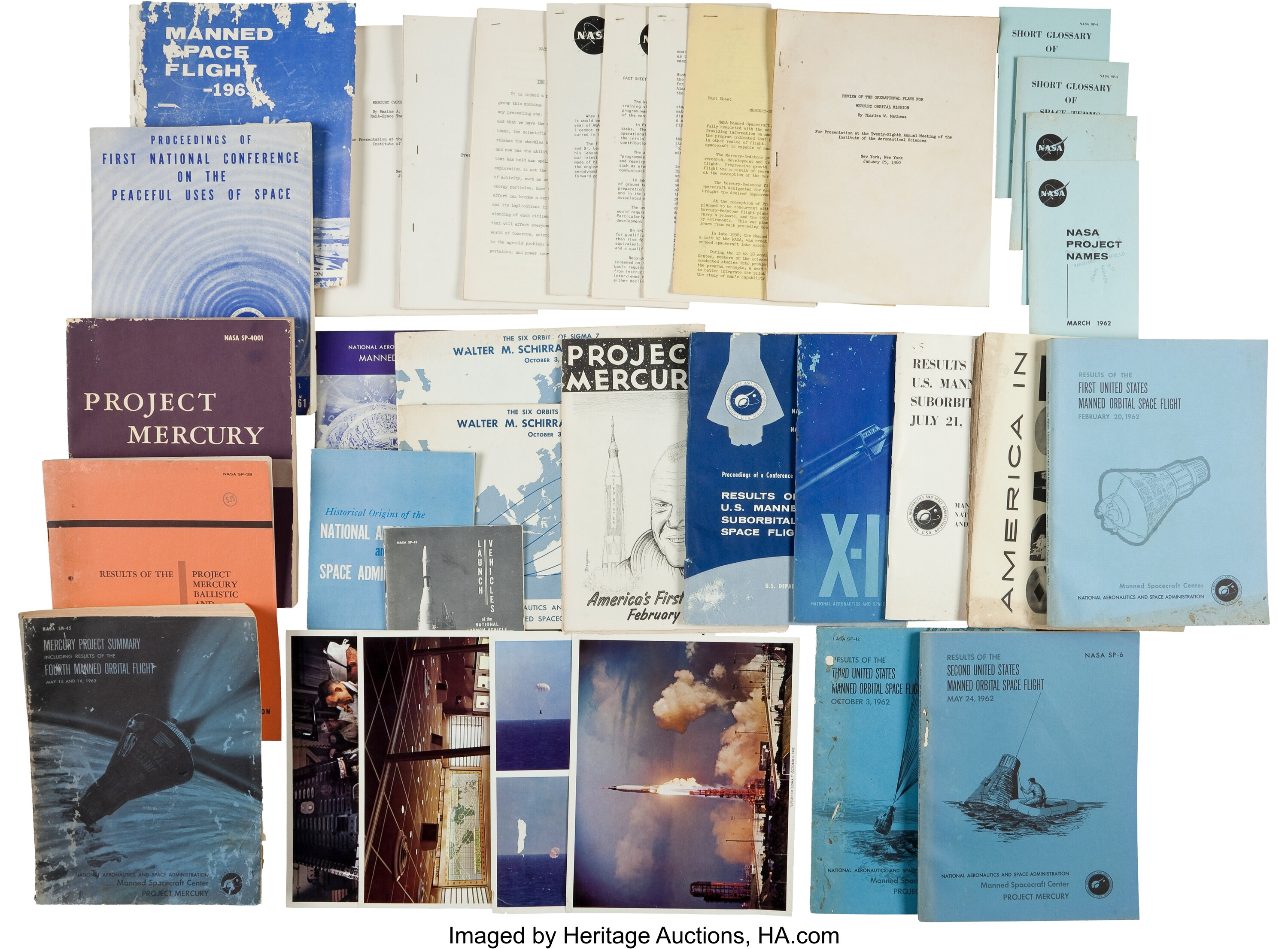 Project Mercury: Collection of Original NASA Publications.... | Lot ...